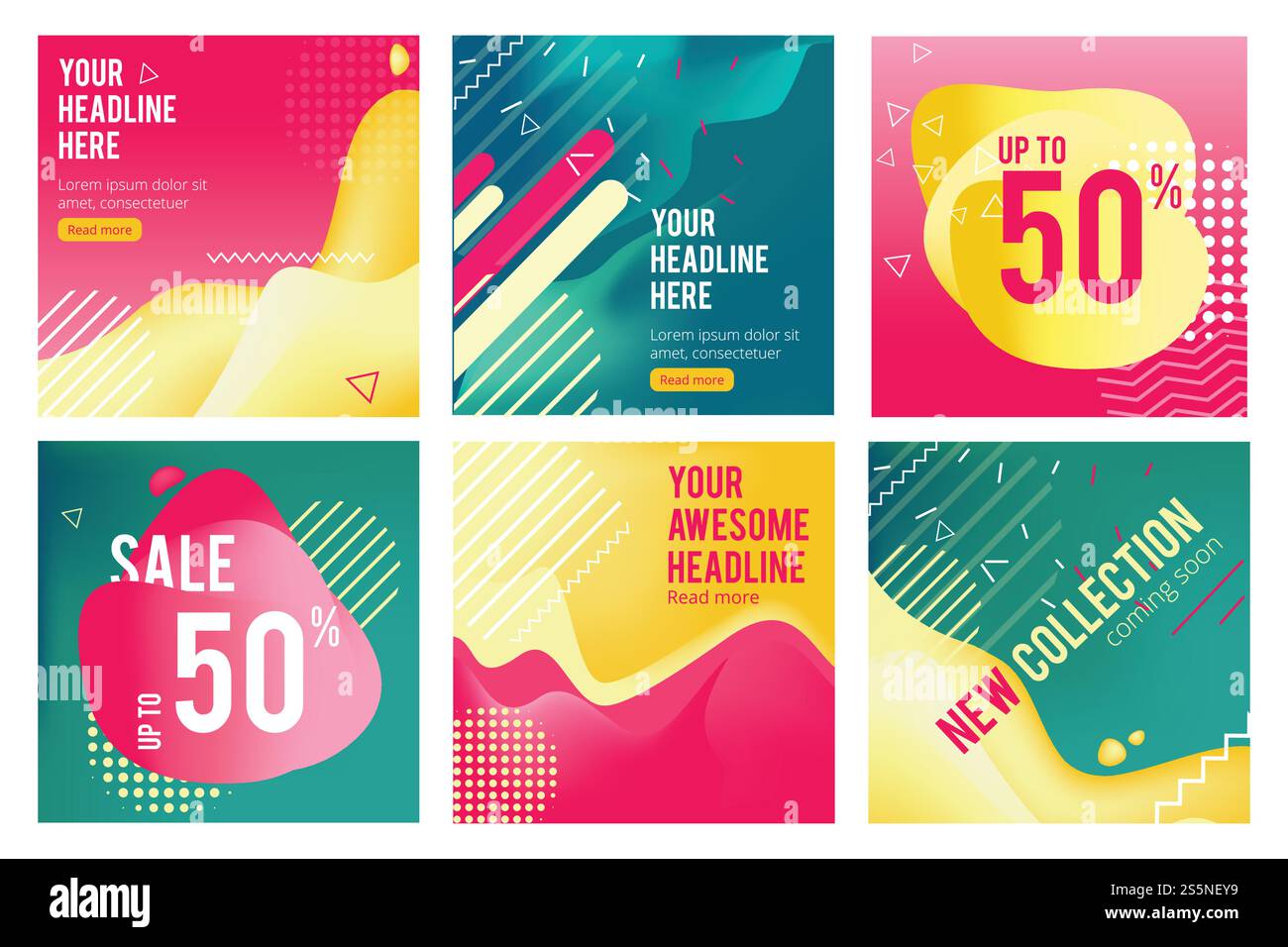 Offers banners. Prommotion square images for big sales social media ...