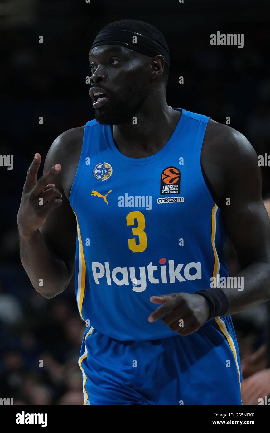 Madrid, Spain. 14th Jan, 2025. Marial Shayok of Maccabi Tel Aviv during ...