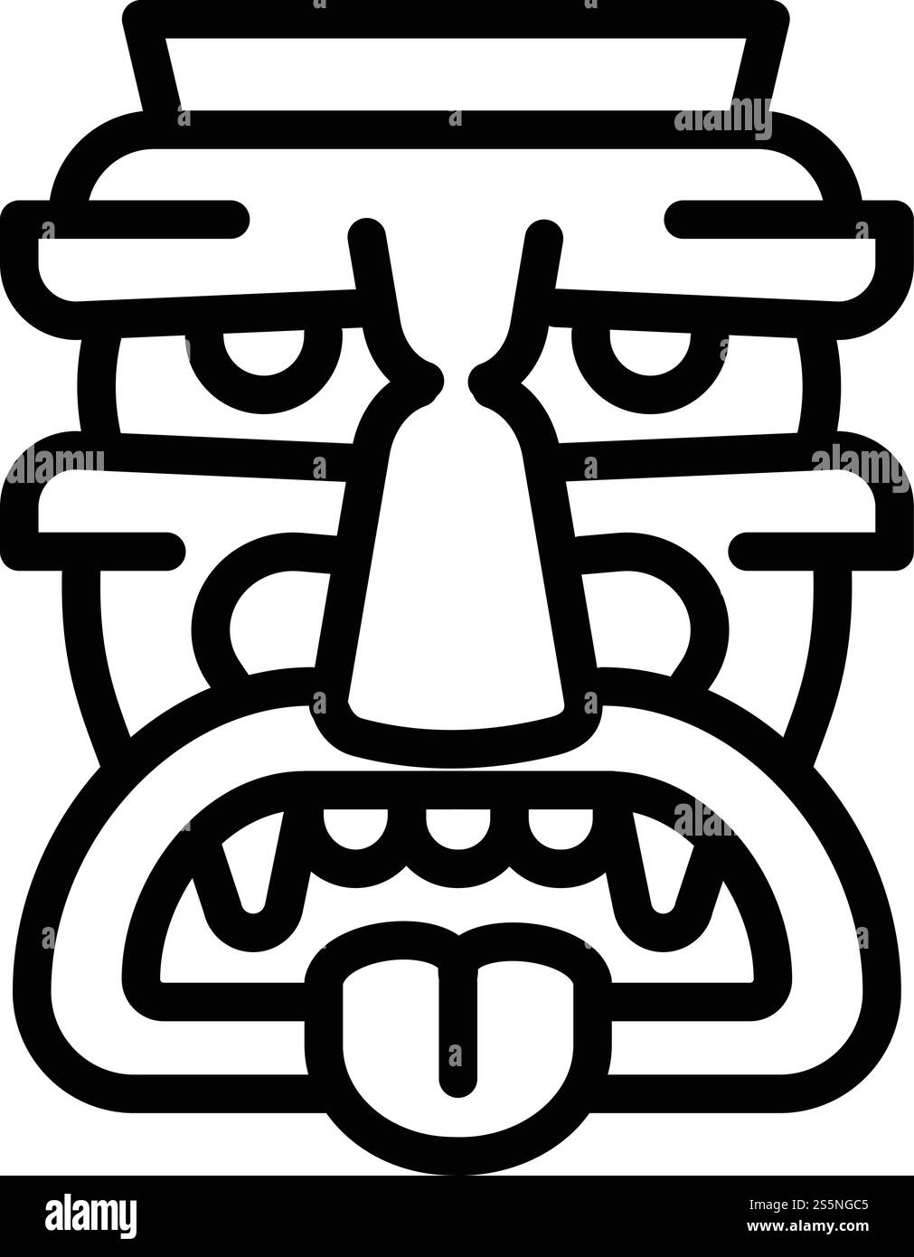 Polynesian idol icon. Outline polynesian idol vector icon for web ...