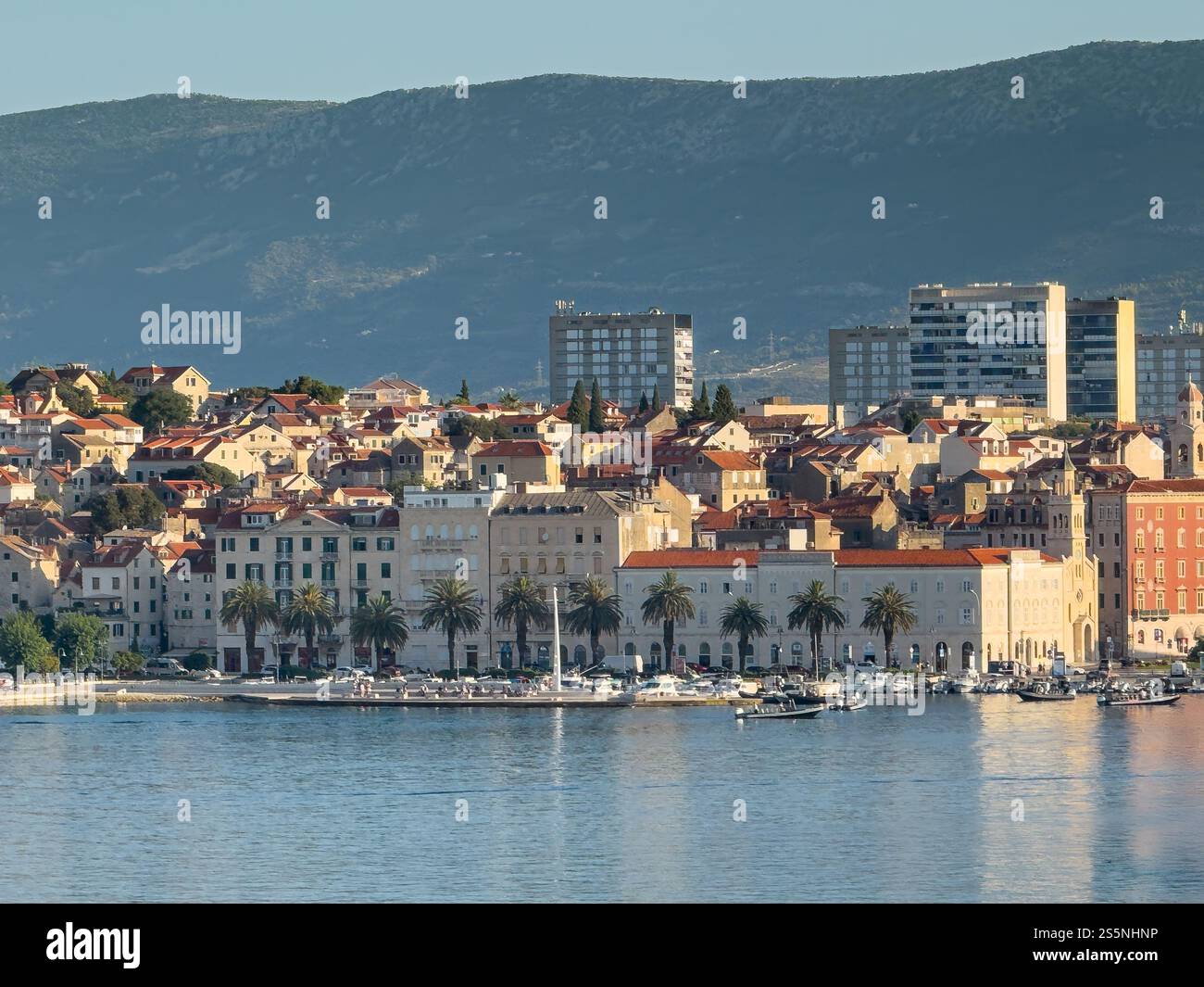 Split, Croatia - July 1, 2024: The Trumbiceva obala boardwalk west of ...