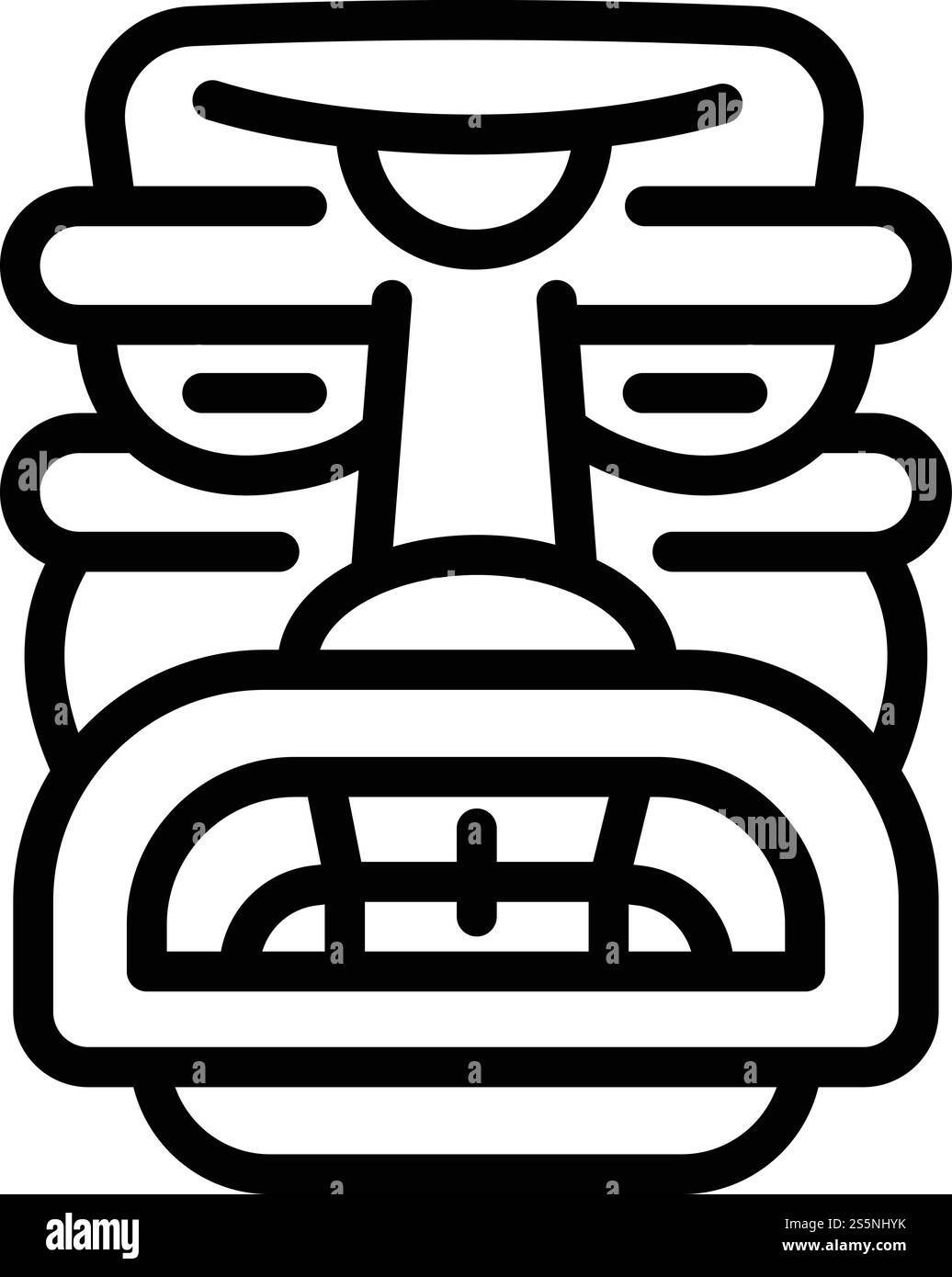 Totem idol icon. Outline totem idol vector icon for web design isolated ...