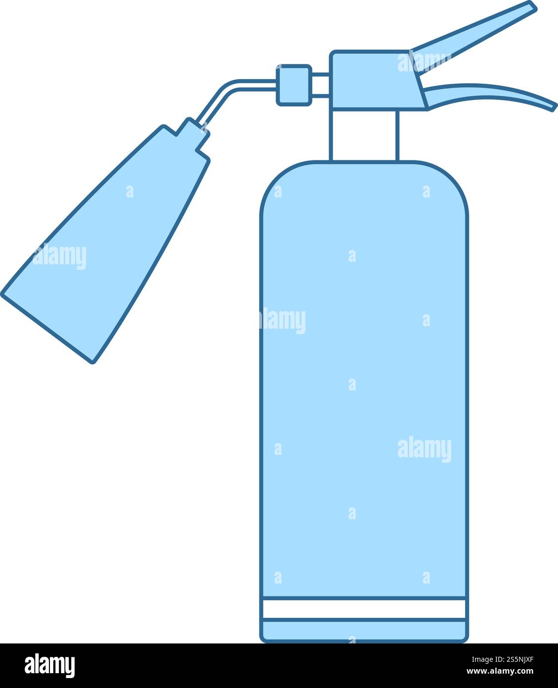 Fire Extinguisher Icon. Thin Line With Blue Fill Design. Vector ...