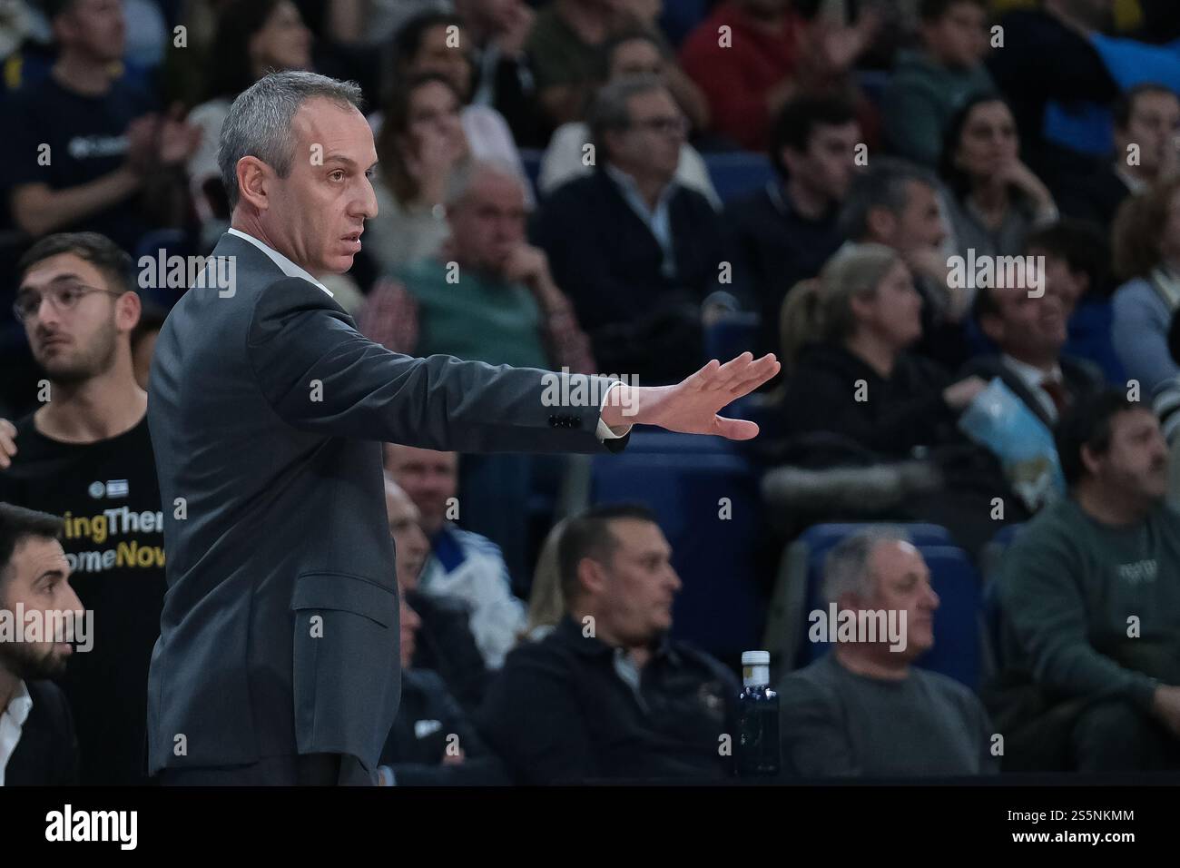 Madrid, Spain. 14th Jan, 2025. Coaches Oded Kattash of Maccabi Tel Aviv during the Turkish ...