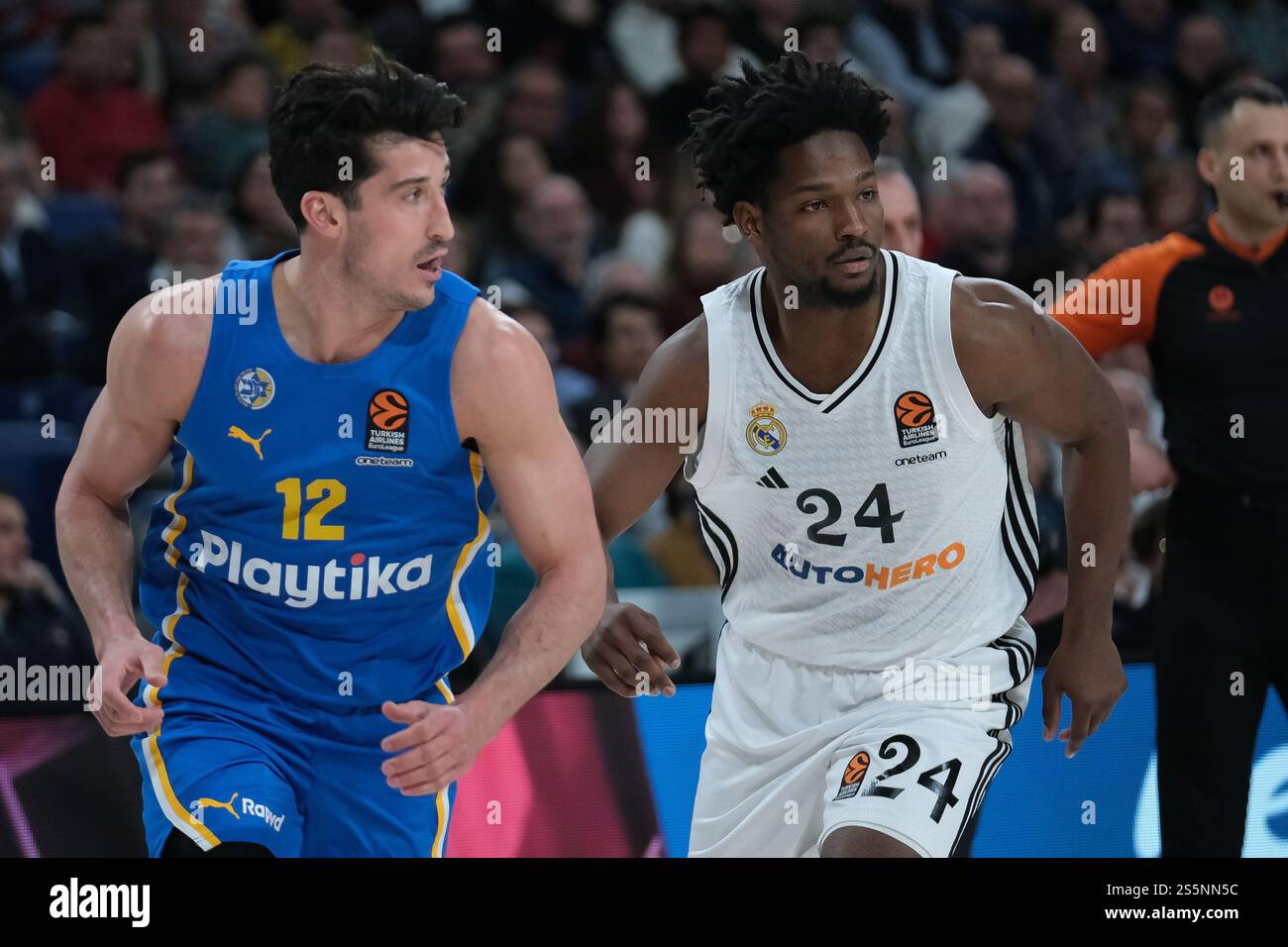 Madrid, Spain. 14th Jan, 2025. John Dibartolomeo of Maccabi Tel Aviv during the Turkish Airlines ...