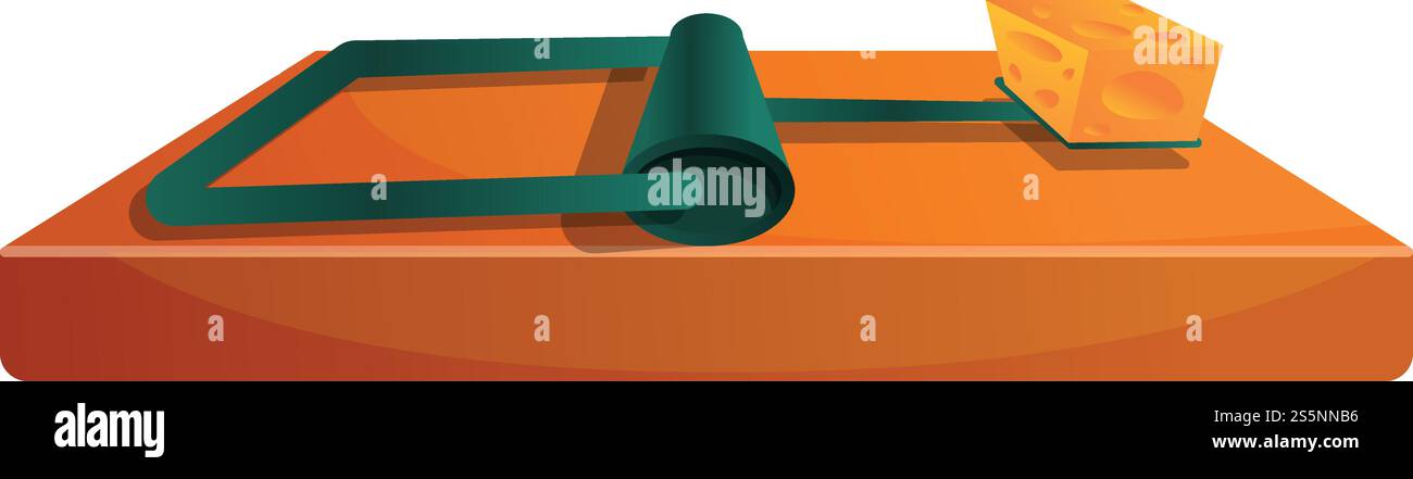 Mouse cheese trap icon. Cartoon of mouse cheese trap vector icon for ...