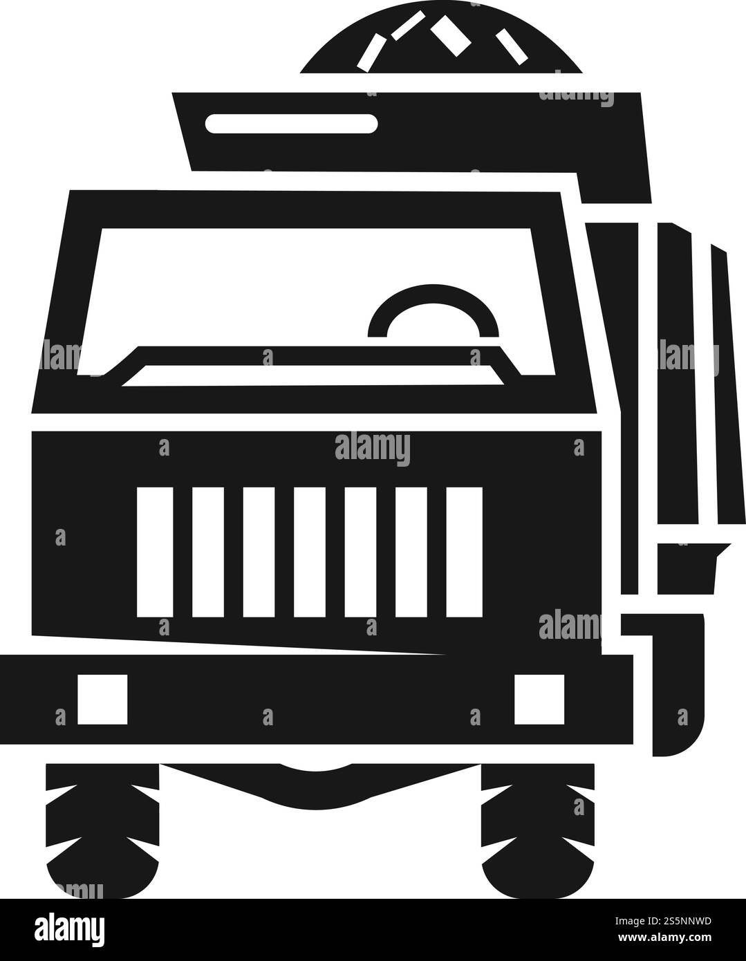 Front farm truck icon. Simple illustration of front farm truck vector ...