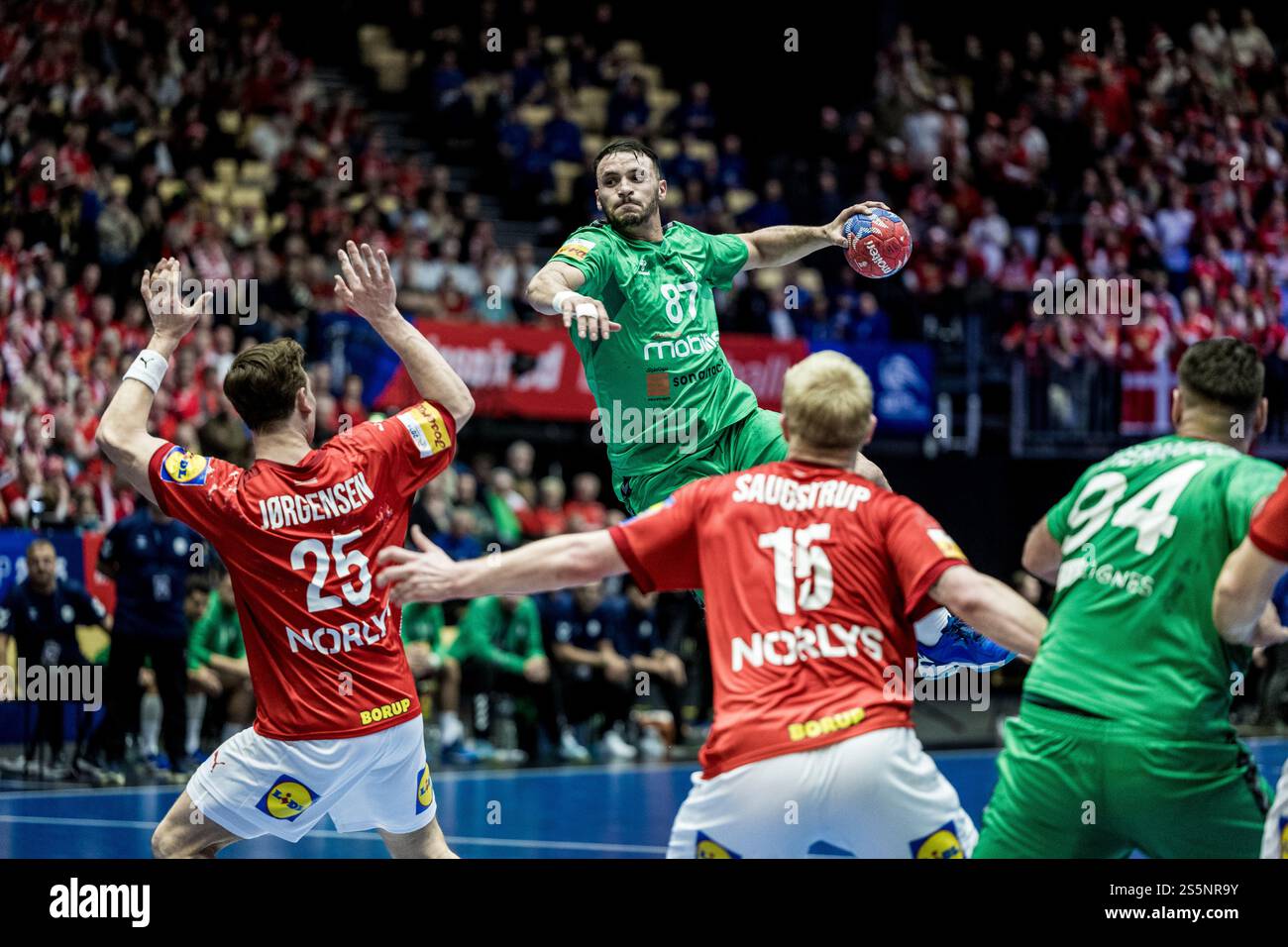 Herning, Denmark. 14th Jan, 2025. Ayyoub Abdi (87) of Algeria seen ...