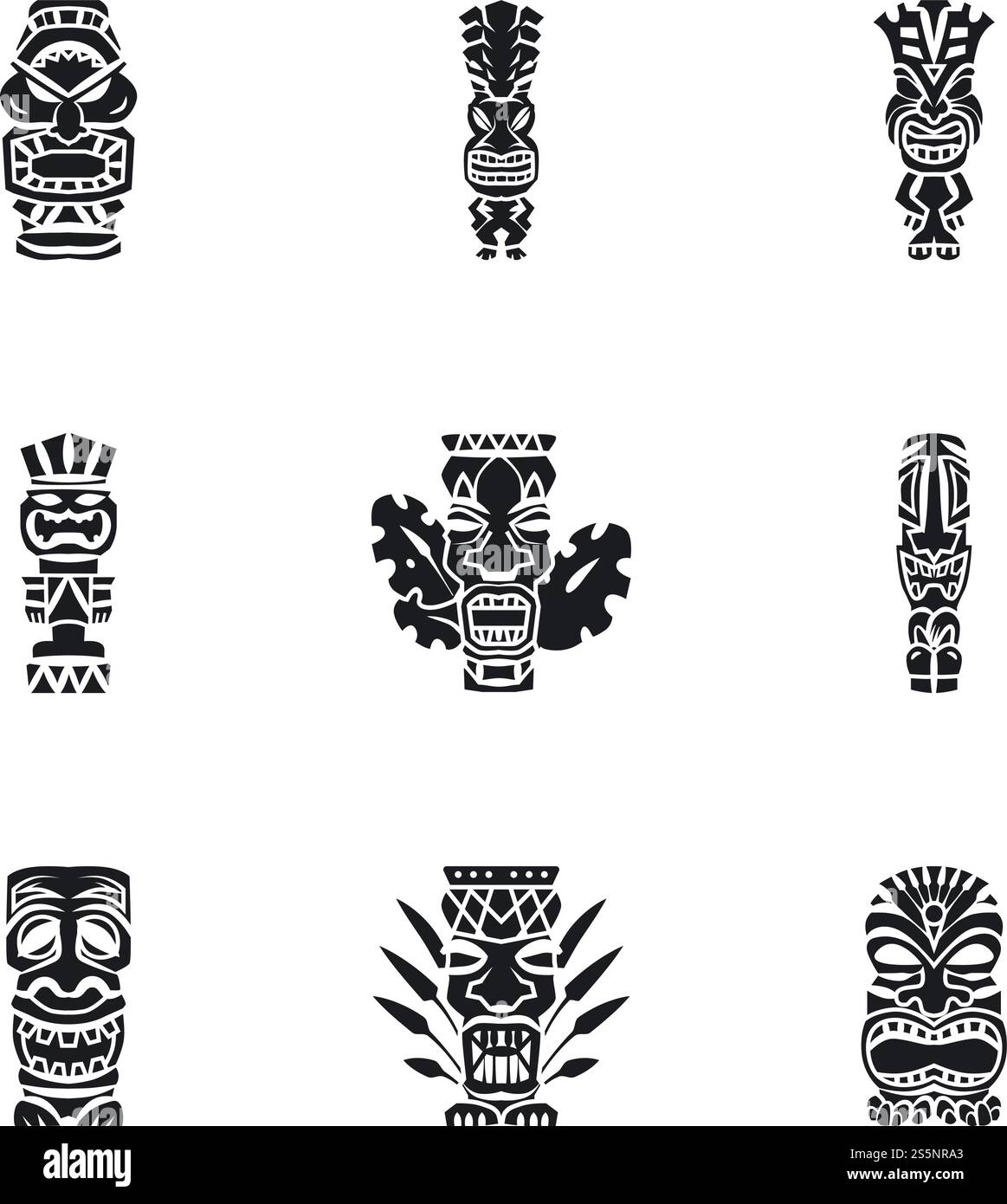 Aztec idol icon set. Simple set of 9 aztec idol vector icons for web ...