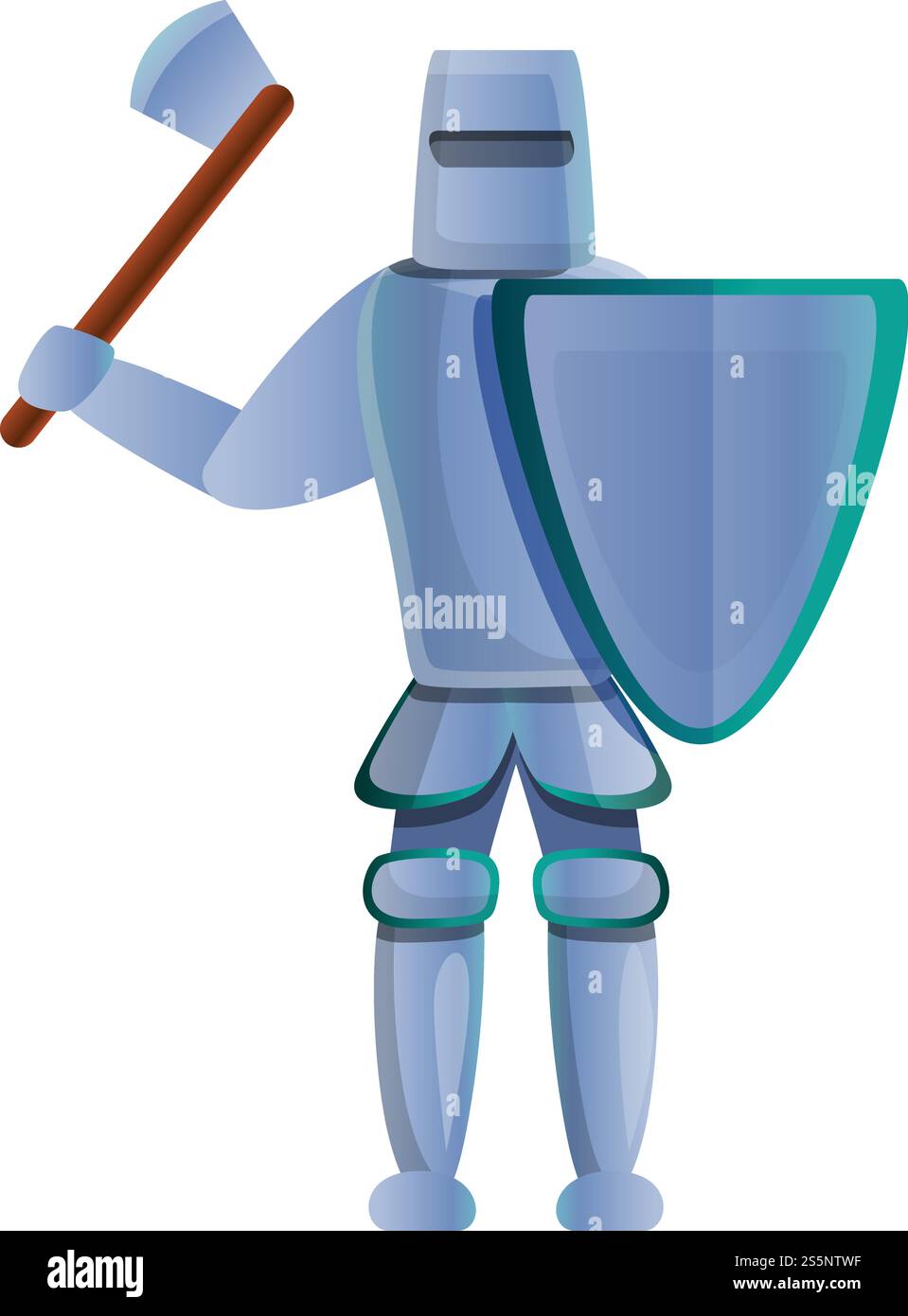 Knight axe icon. Cartoon of knight axe vector icon for web design ...