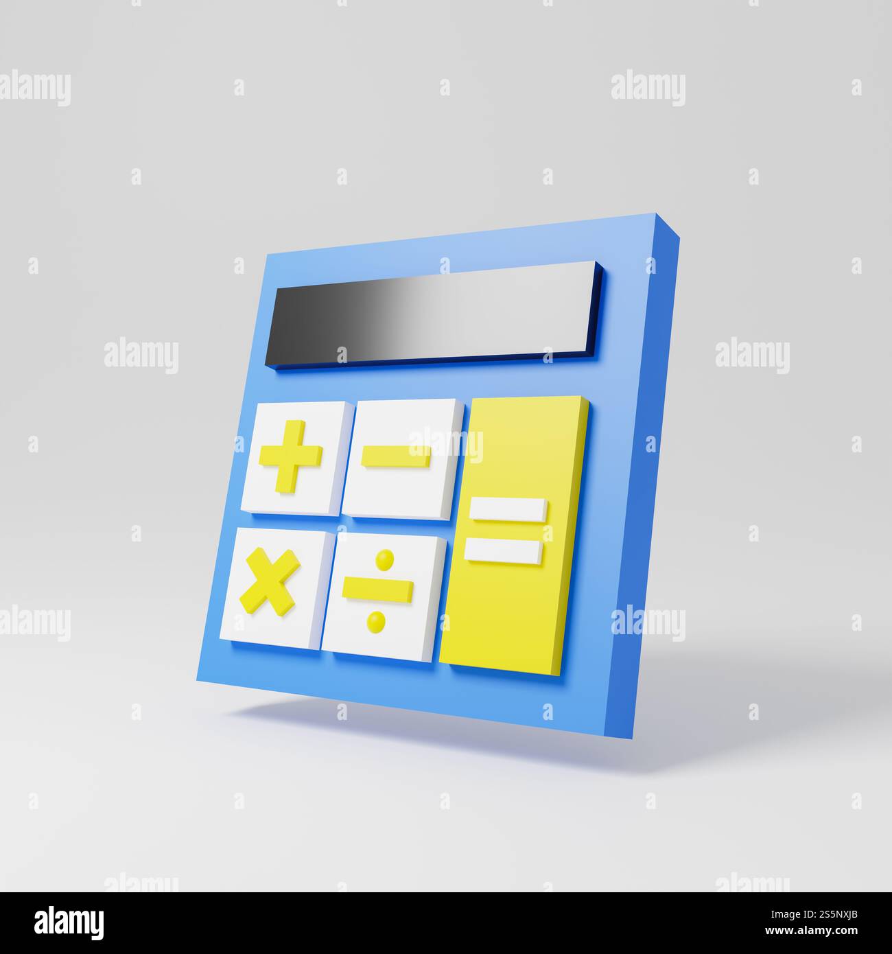 3D illustration a calculator on white background for your designs ...