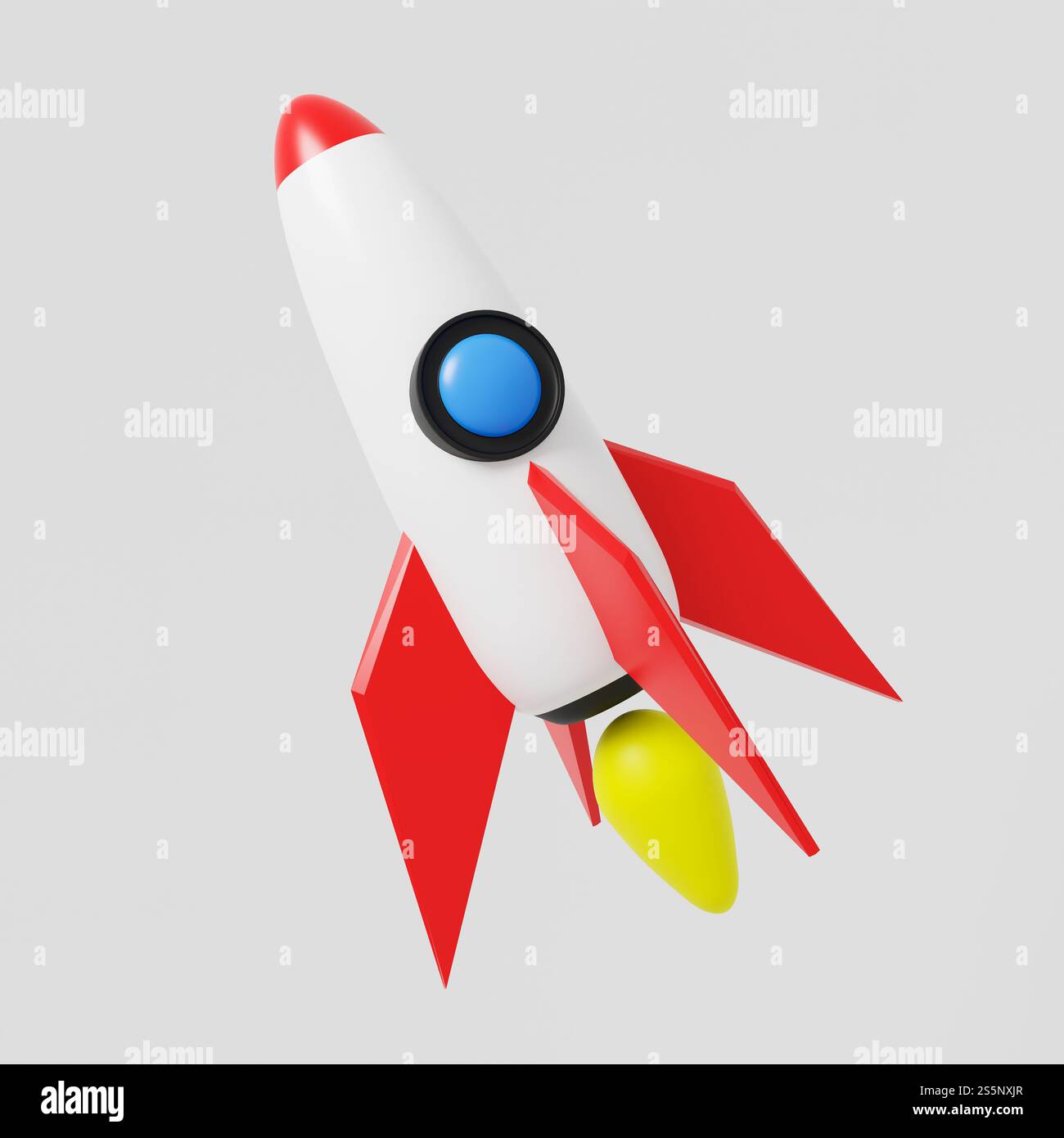 3D illustration rockets, Space shuttle toy Isolated on white background ...