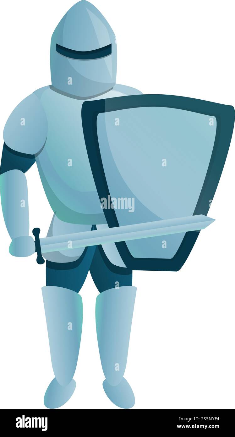 Paladin knight icon. Cartoon of paladin knight vector icon for web ...