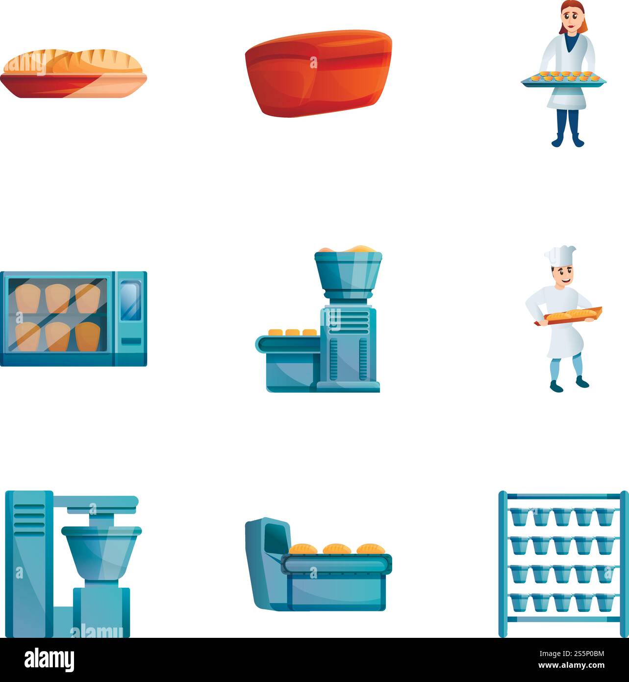 Sugar factory worker Stock Vector Images - Alamy