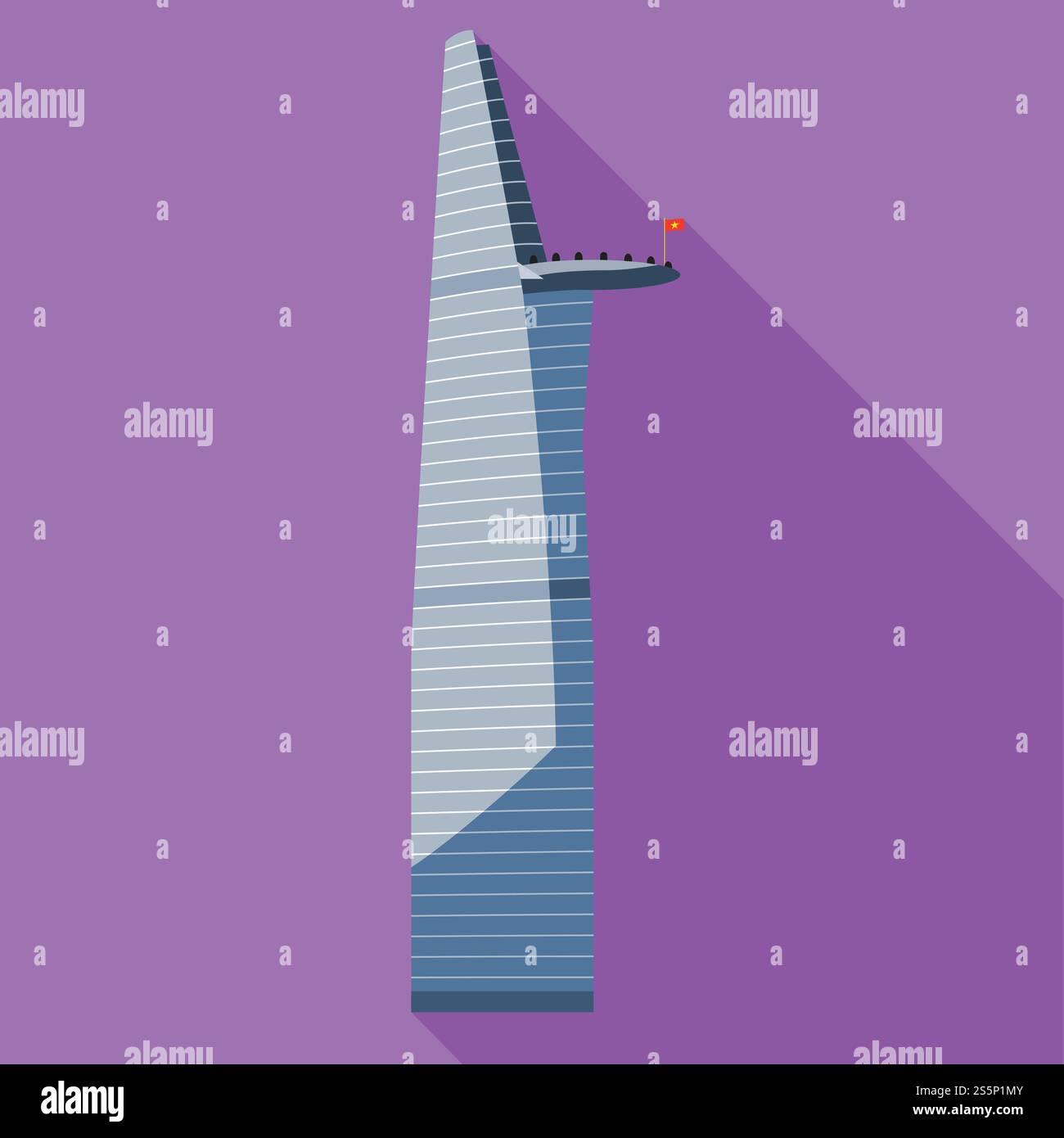 Vietnam sky tower icon. Flat illustration of vietnam sky tower vector ...