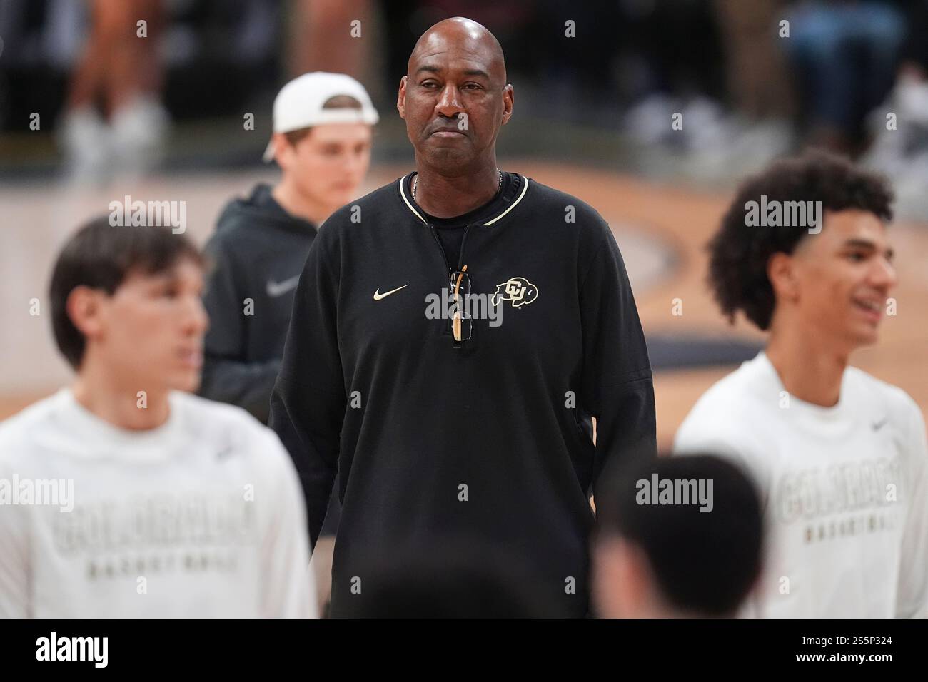 Colorado assistant coach Danny Manning in the first half of an NCAA ...