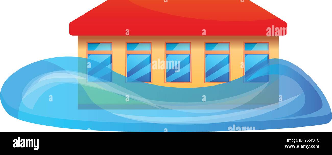 School flood icon. Cartoon of school flood vector icon for web design ...