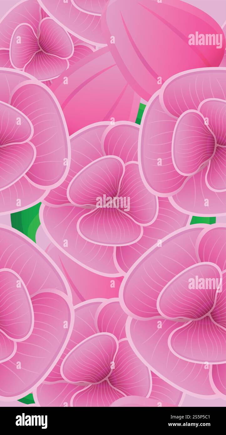 Pink orchid concept banner. Cartoon illustration of pink orchid vector ...