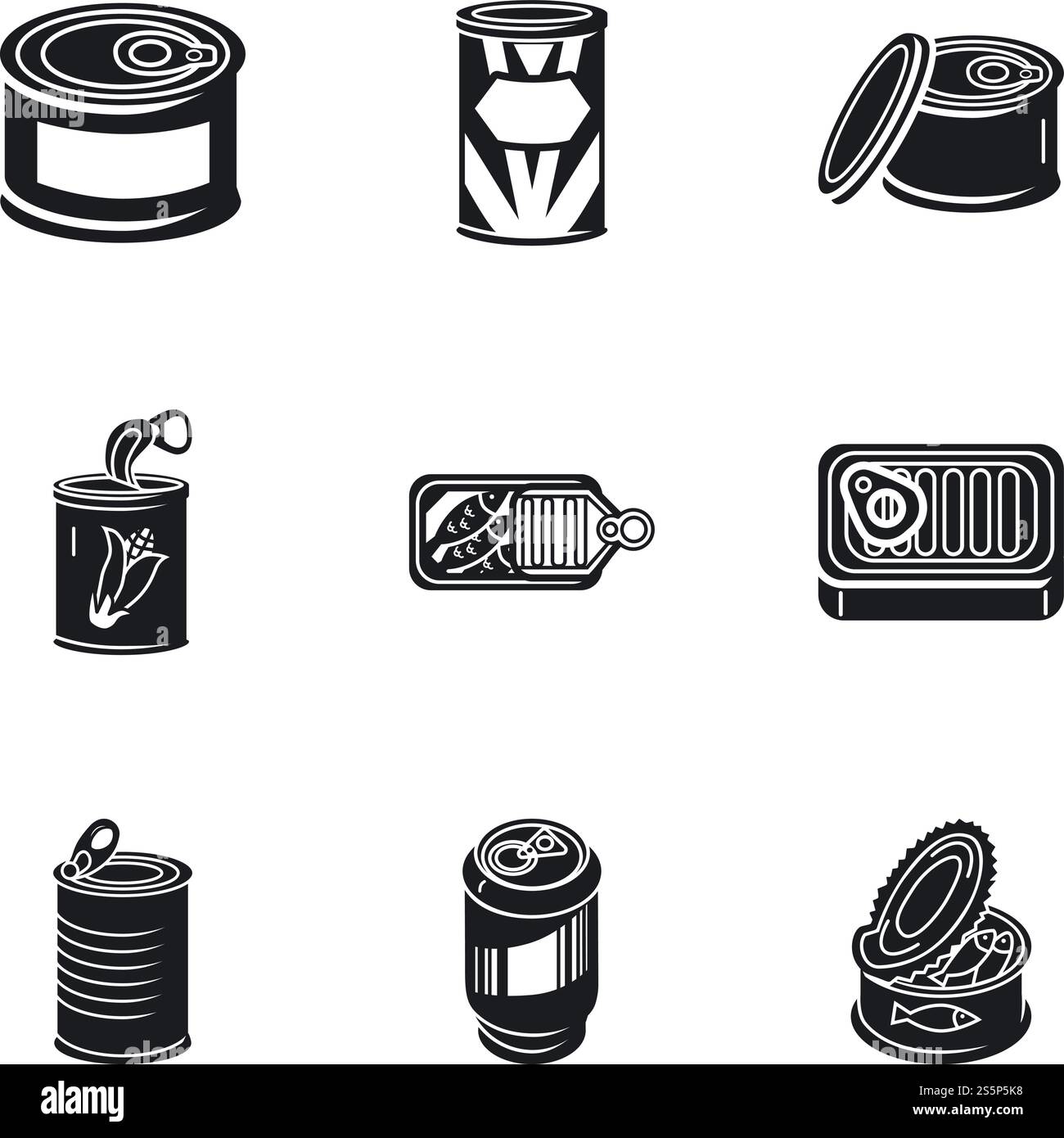 Recycling of food tins Stock Vector Images - Alamy