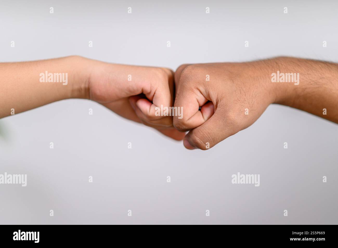 Hand giving fist bump.Teamwork in business for trust with partner Stock ...