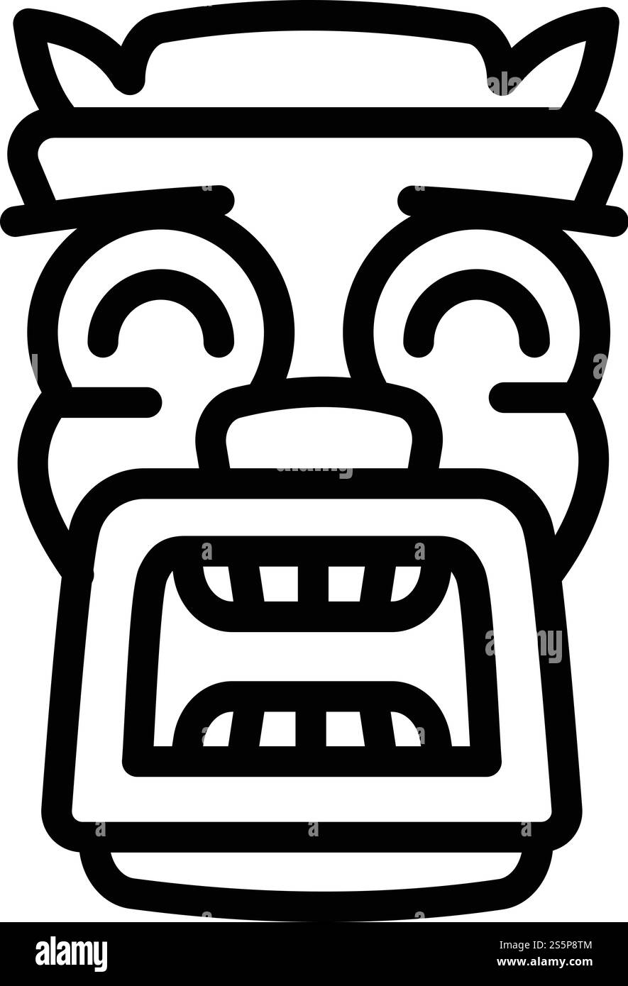 Aztec idol icon. Outline aztec idol vector icon for web design isolated ...