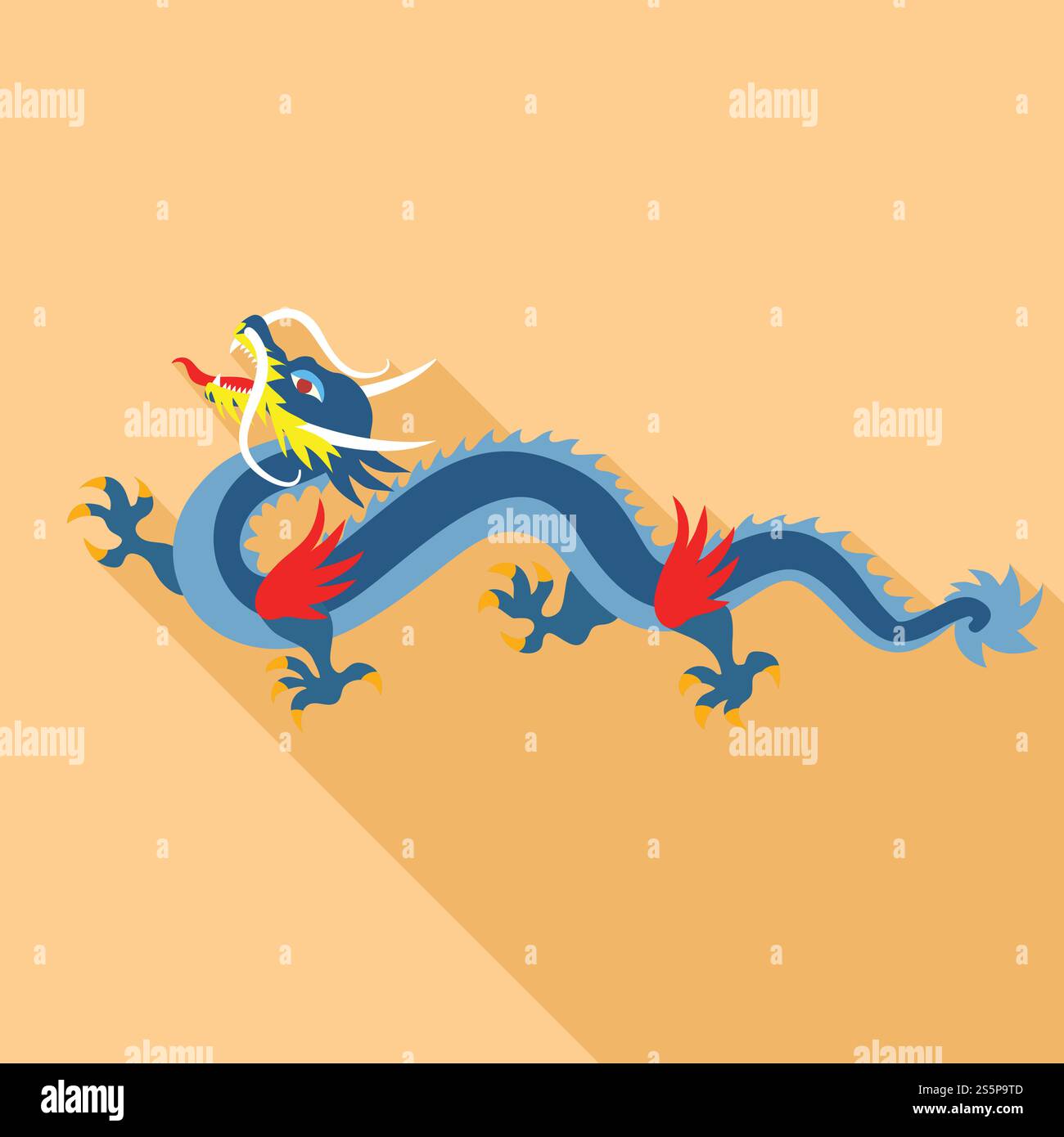 Vietnam dragon icon. Flat illustration of Vietnam dragon vector icon ...