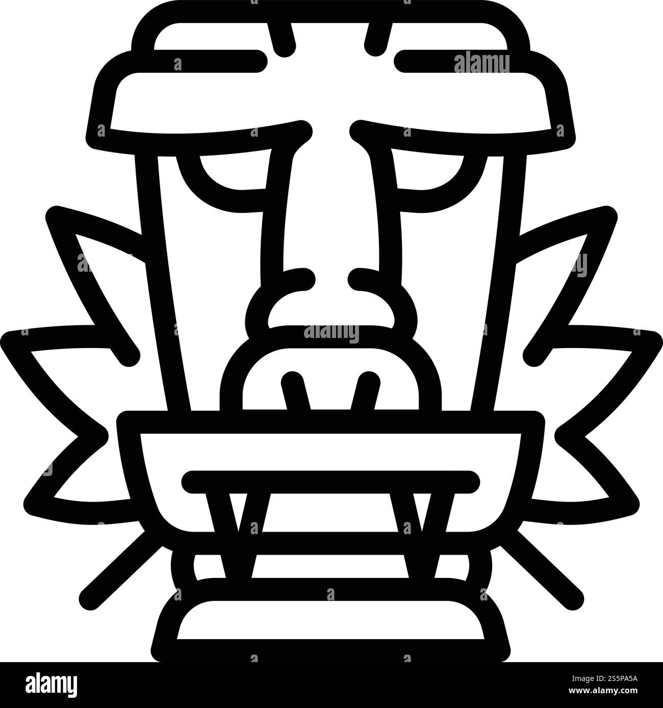 Native wood idol icon. Outline native wood idol vector icon for web ...