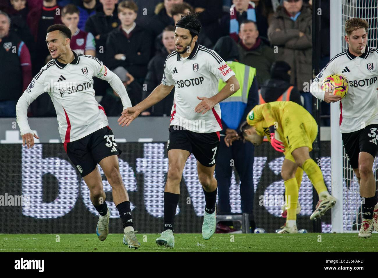 London, England, January 15 2025: Antonee Robinson (33 Fulham) and Raul ...