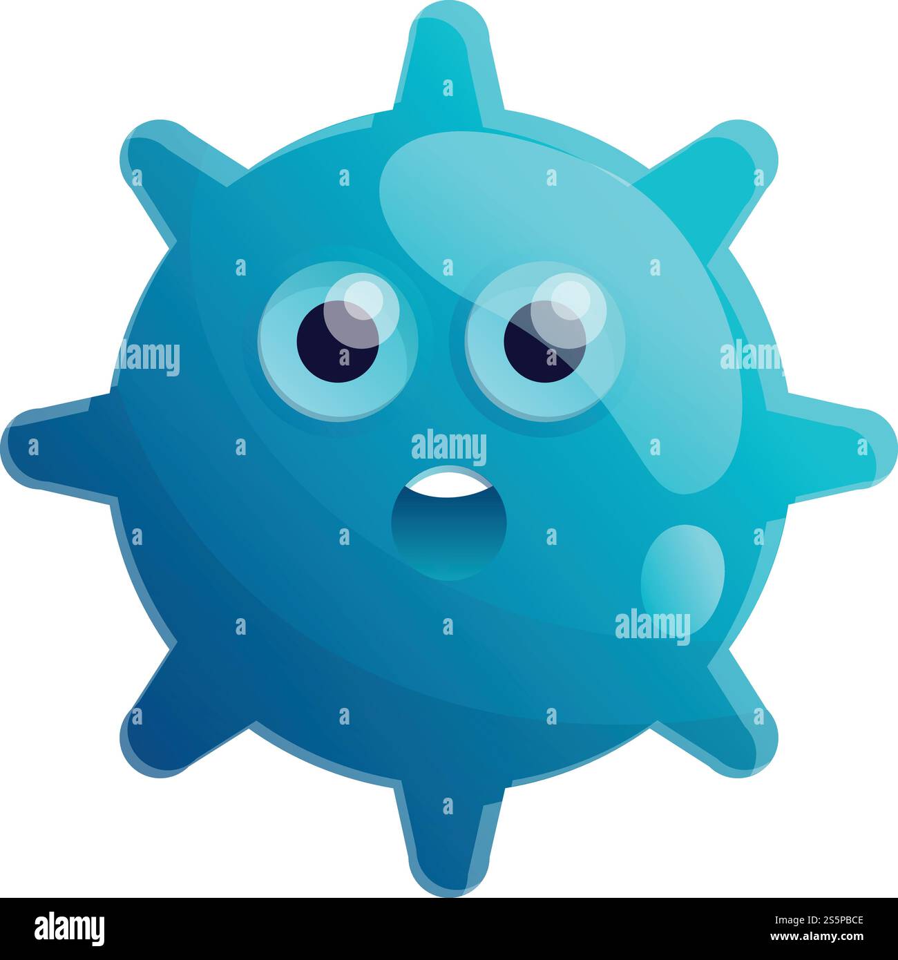 Bomb star bacteria icon. Cartoon of bomb star bacteria vector icon for ...