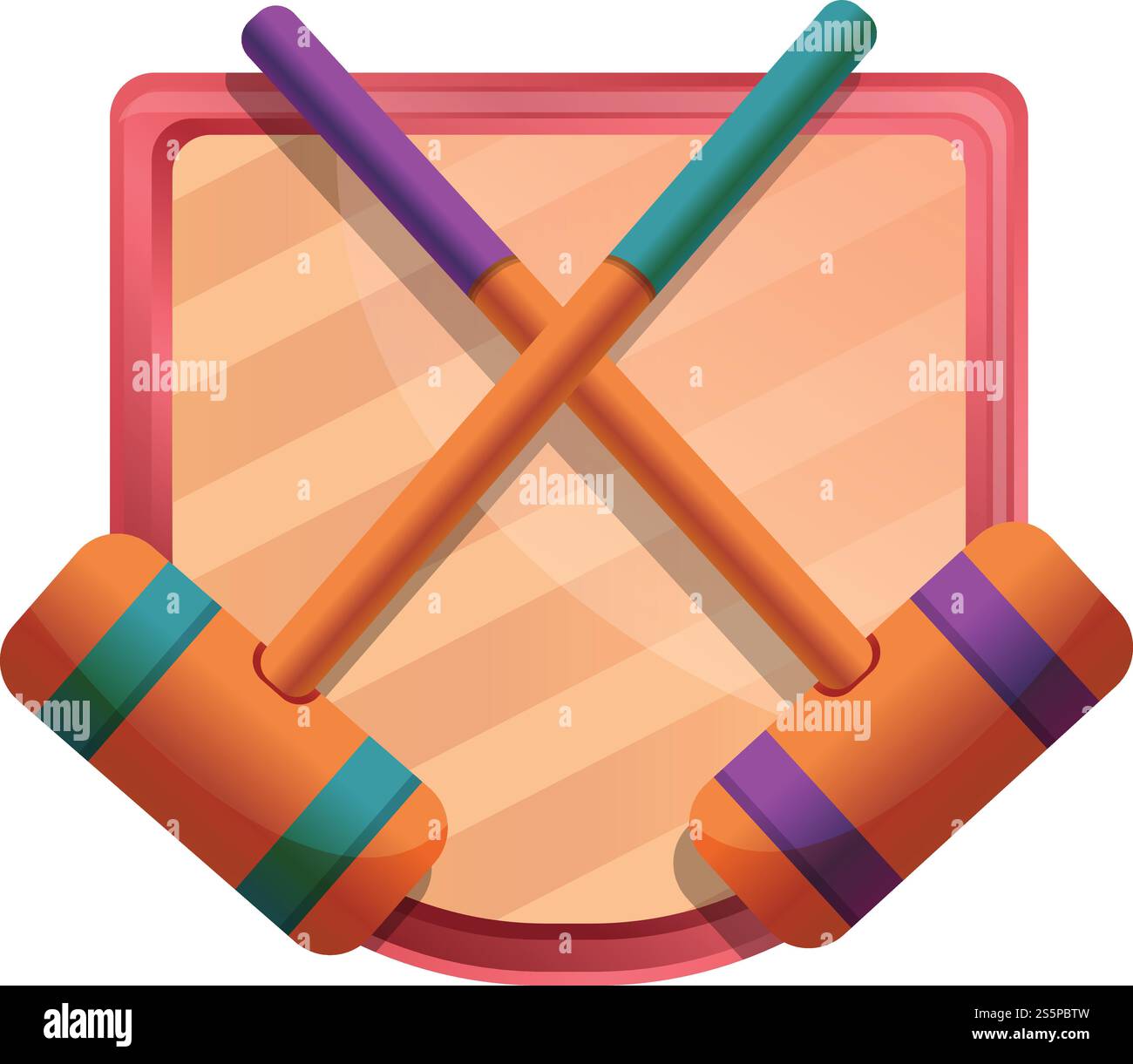 Croquet mallet icon. Cartoon of croquet mallet vector icon for web ...