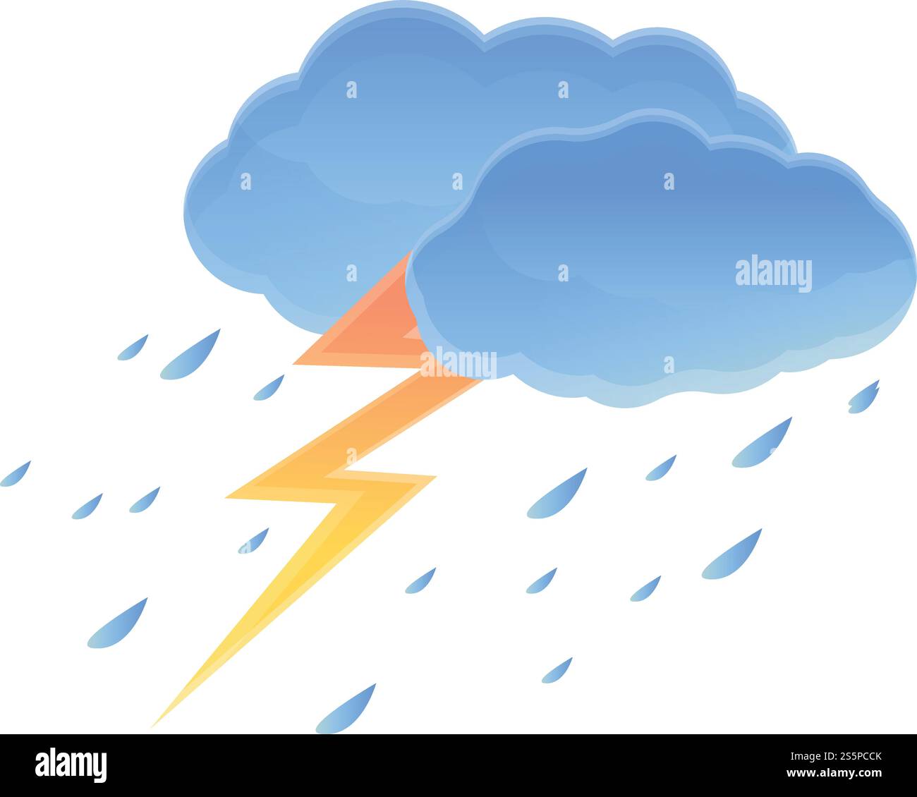 Storm lighting bolt icon. Cartoon of storm lighting bolt vector icon ...