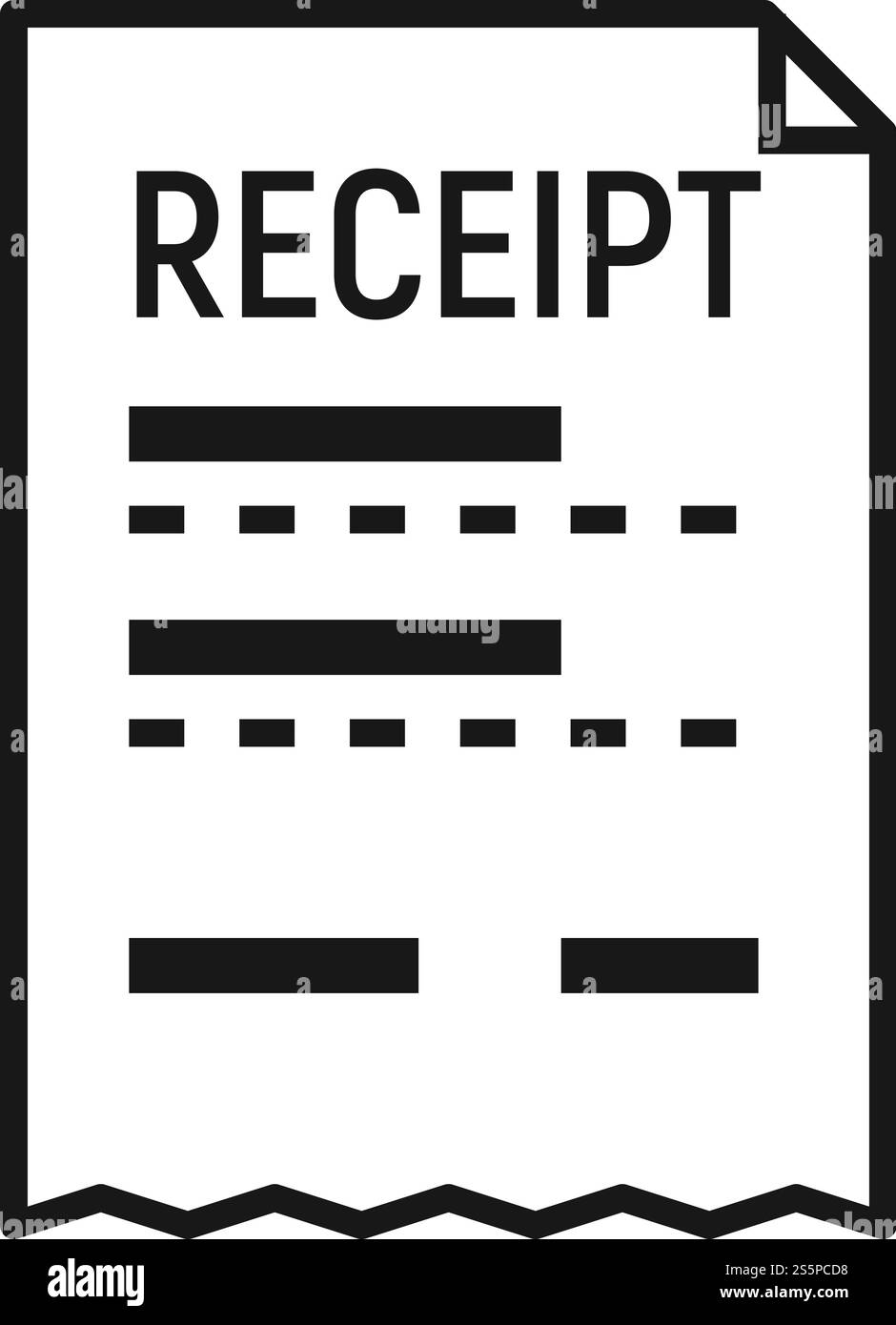 Paper receipt icon. Simple illustration of paper receipt vector icon ...