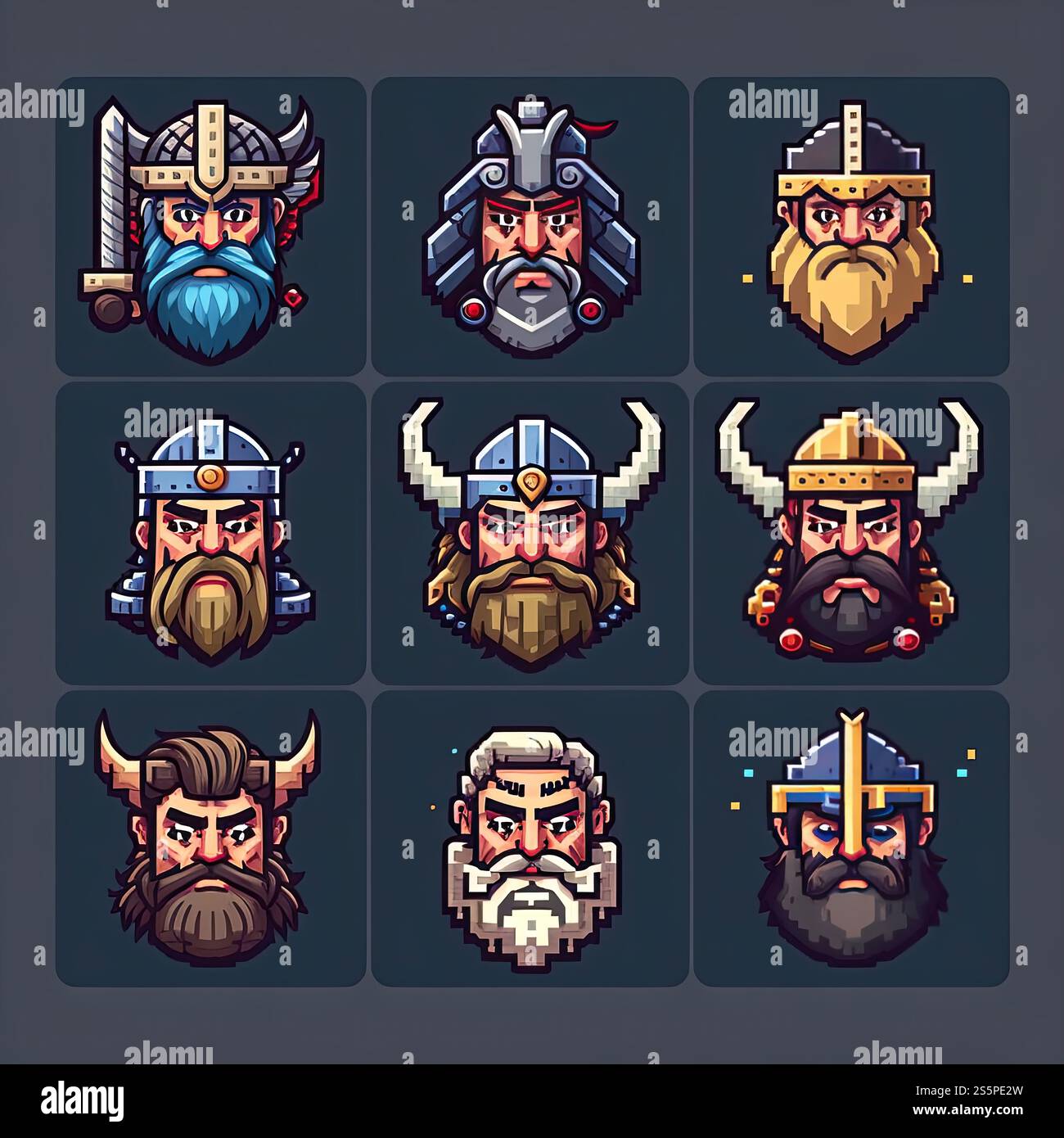 design viking ancient warrior ai generated. game interface, web icon ...