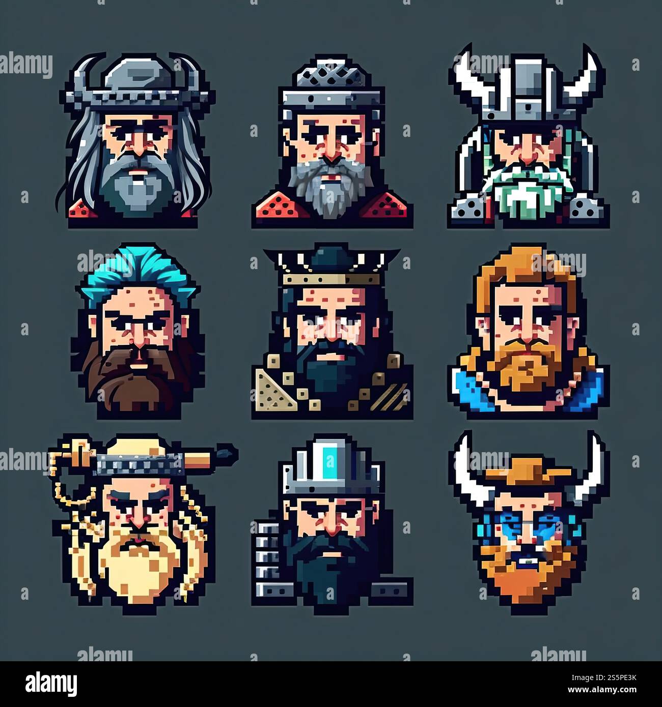 colorful viking ancient warrior ai generated. glossy , design game ...