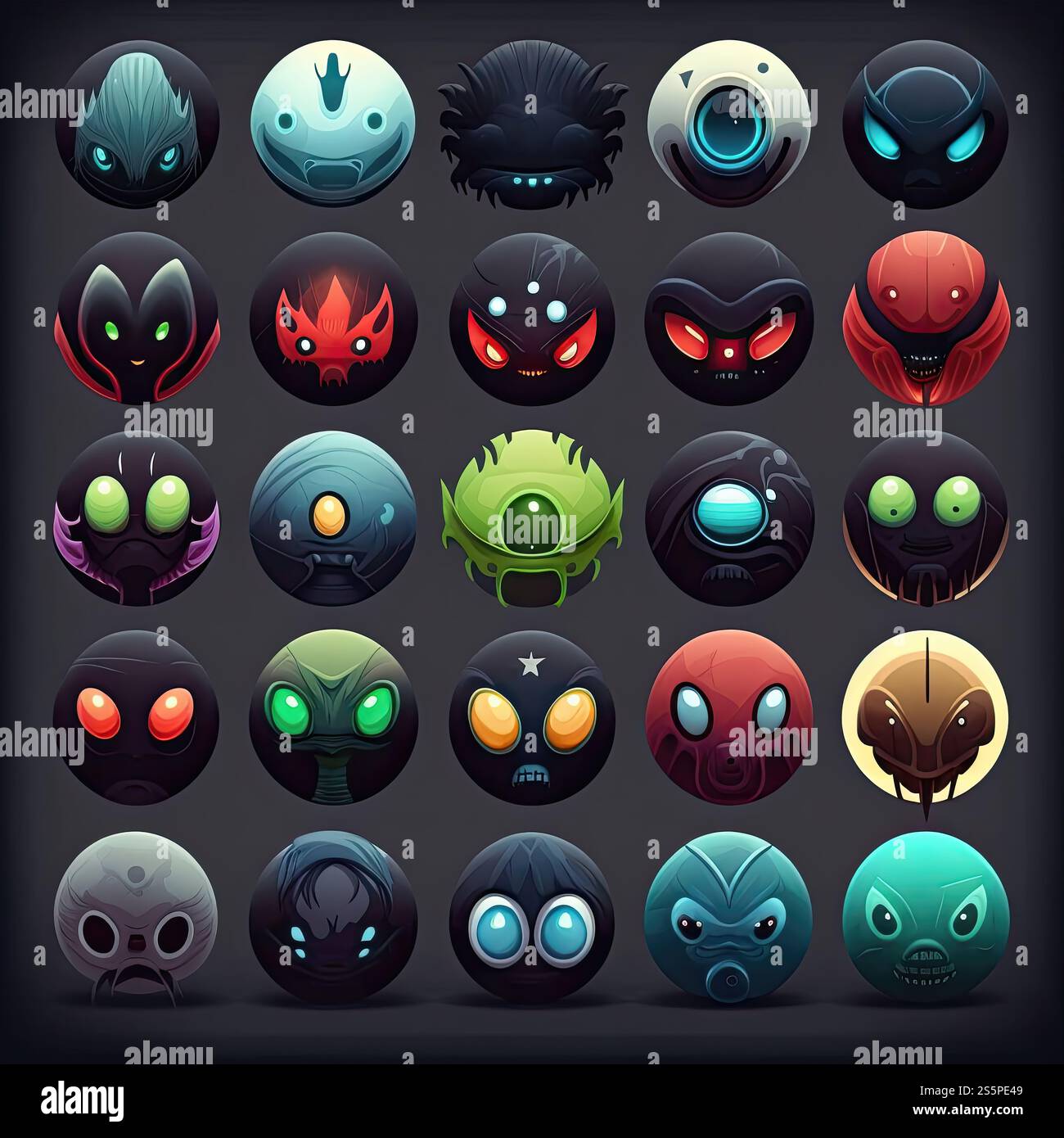 ship alien space avatar ai generated. cute background, icon monster ...
