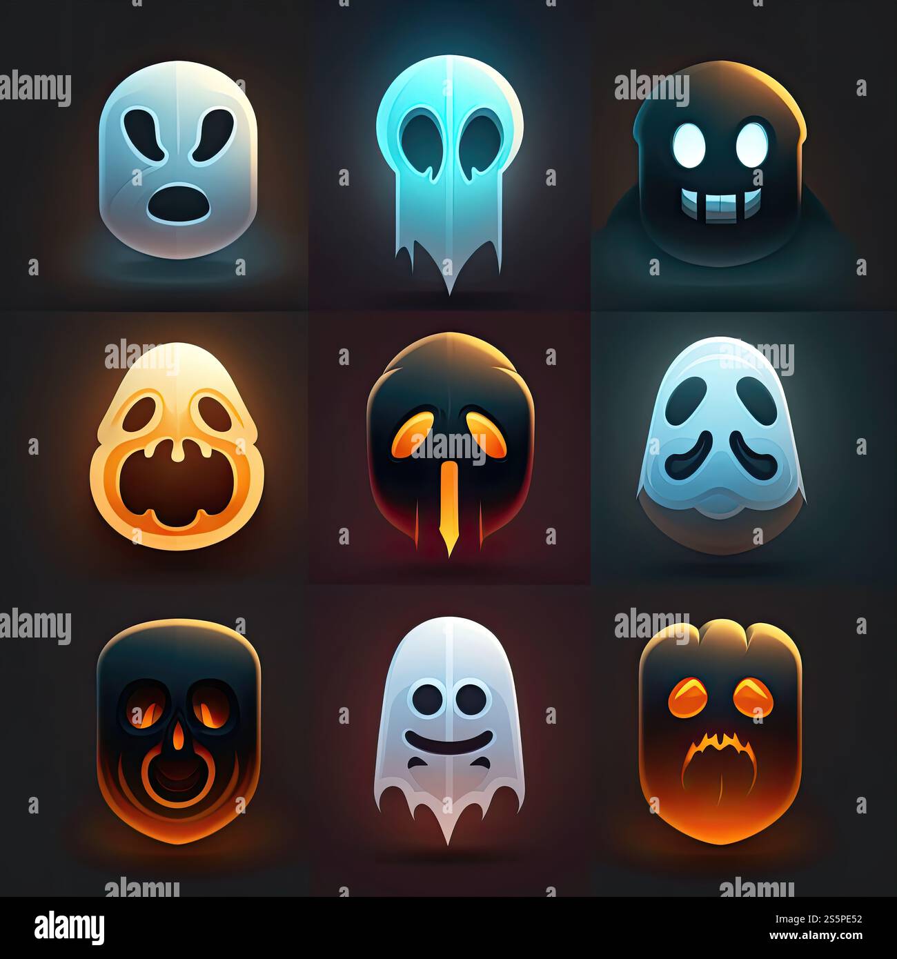 boo ghost scary character ai generated. costume icon, fantasy fly ...
