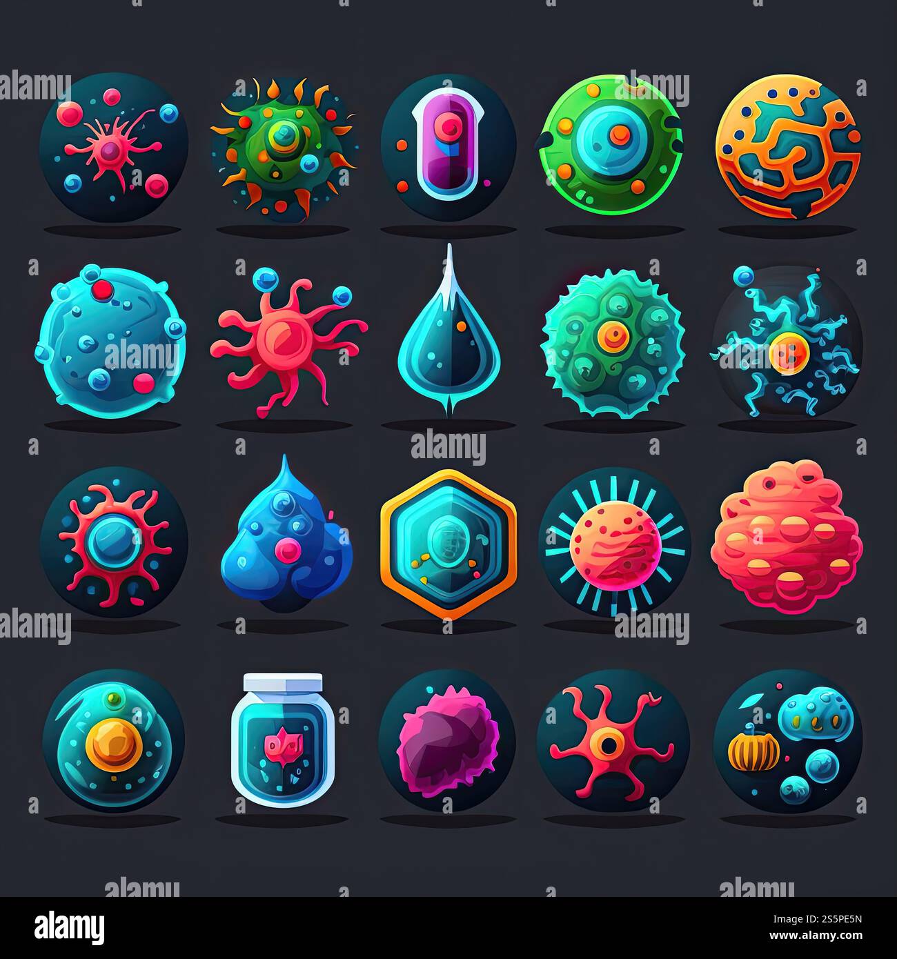 cell virus bacteria ai generated. bacterium science, health pathogen ...