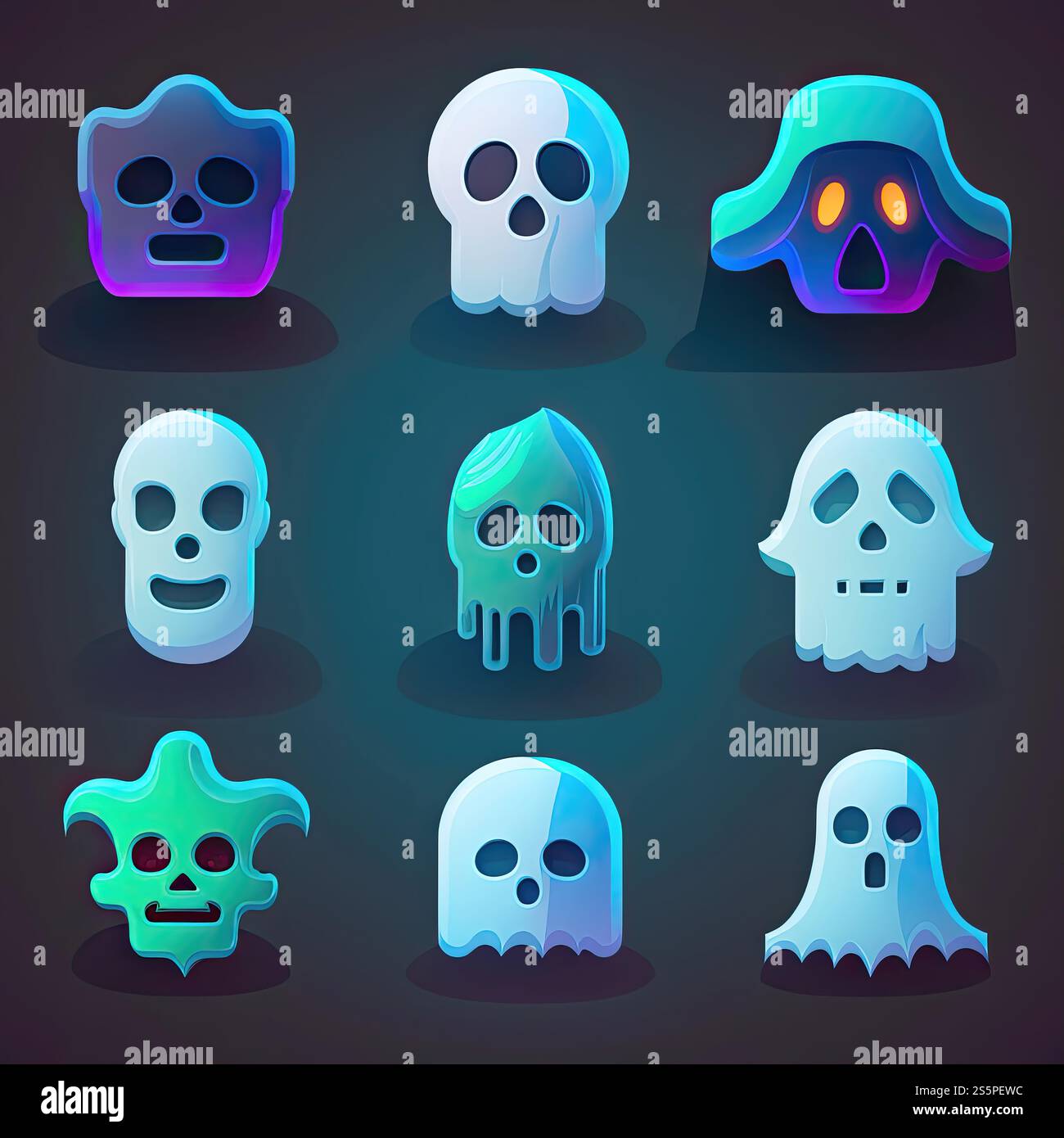 holiday ghost scary character ai generated. mystery spirit, symbol boo ...