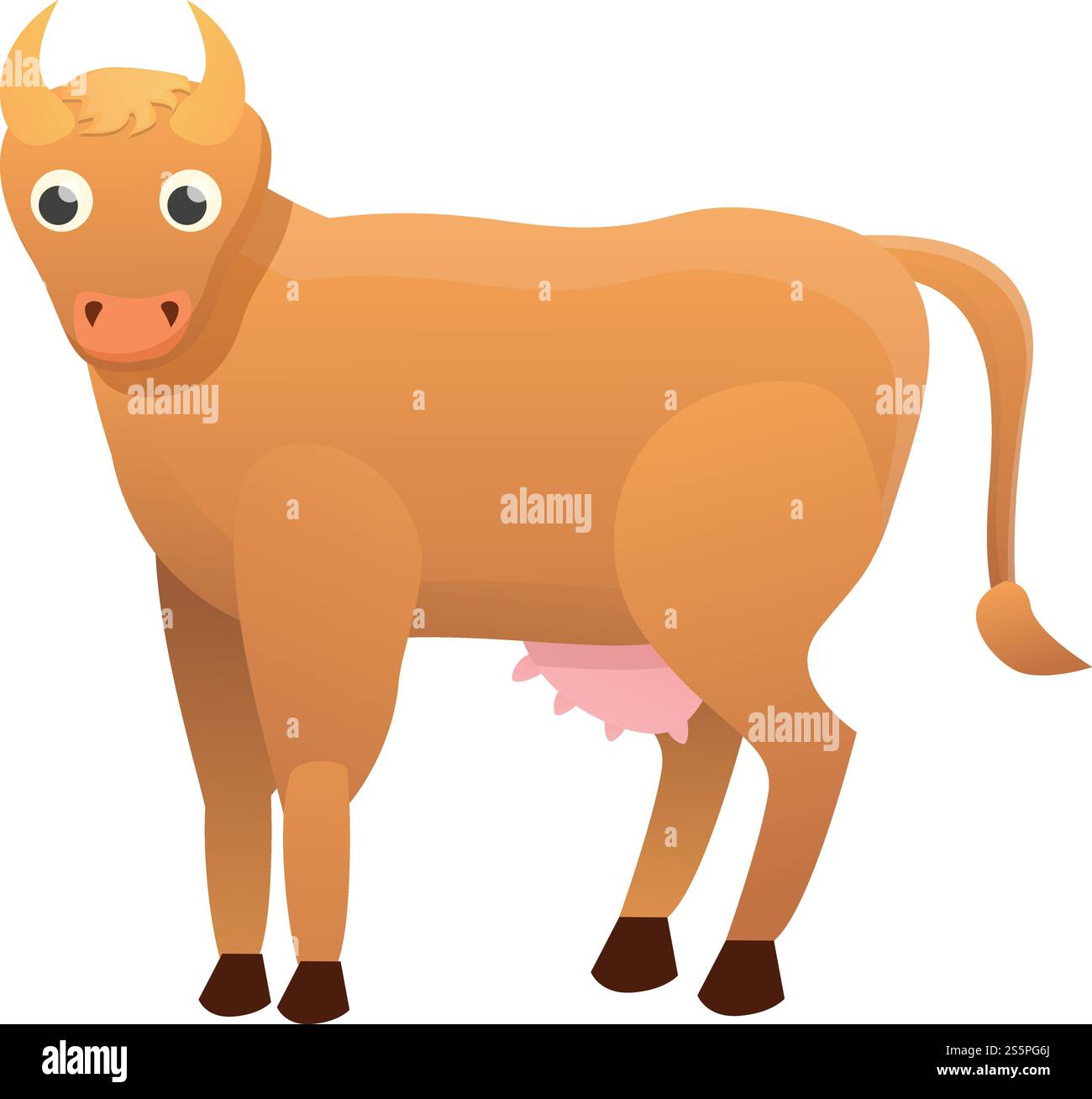 Farm cow icon. Cartoon of farm cow vector icon for web design isolated ...