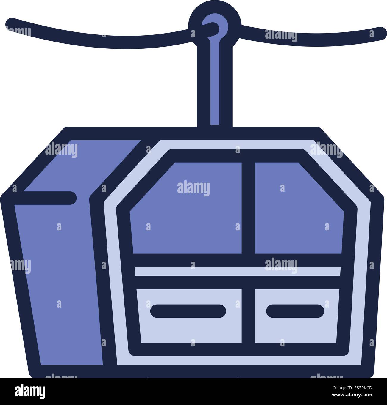 Aerial view on ropeway chairlift Stock Vector Images - Alamy