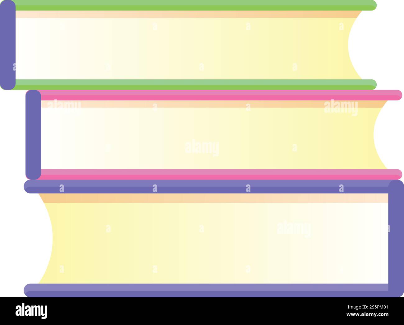 School books stack icon. Cartoon of school books stack vector icon for ...