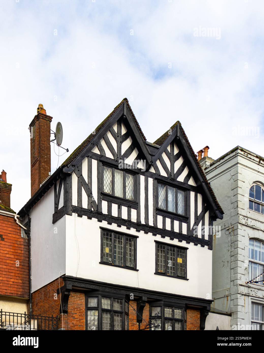 A charming Tudor-style house in Salisbury, UK, featuring a traditional ...
