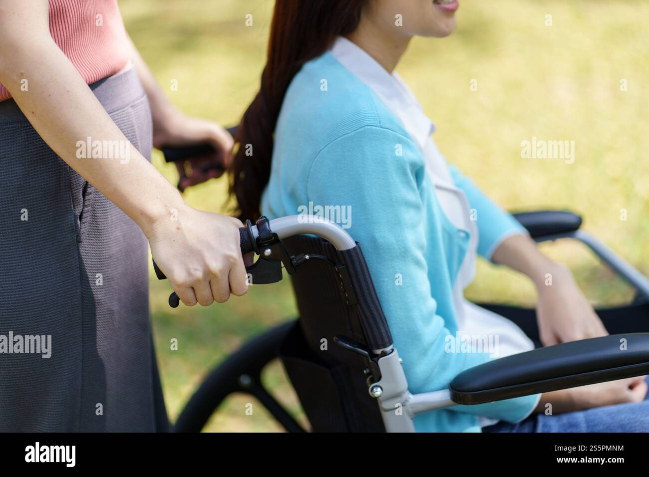 Depressed sad asian woman in wheelchair lonely disabled adult Stock ...