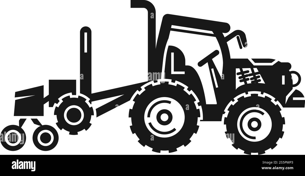 Tractor plant technology icon. Simple illustration of tractor plant ...