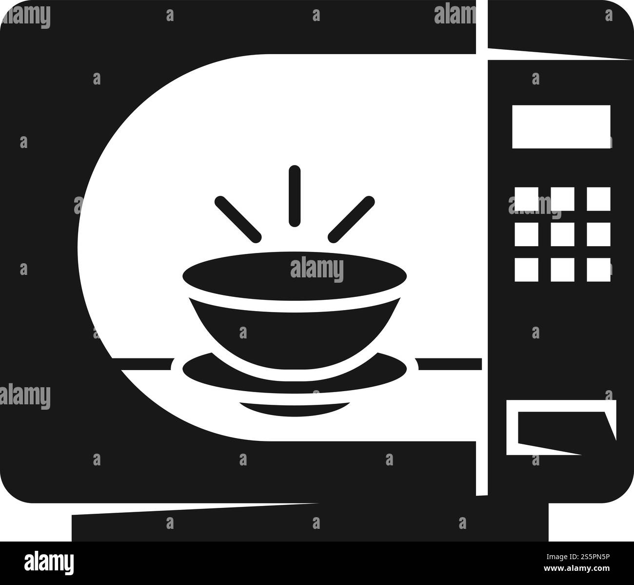Timer microwave icon. Simple illustration of timer microwave vector ...