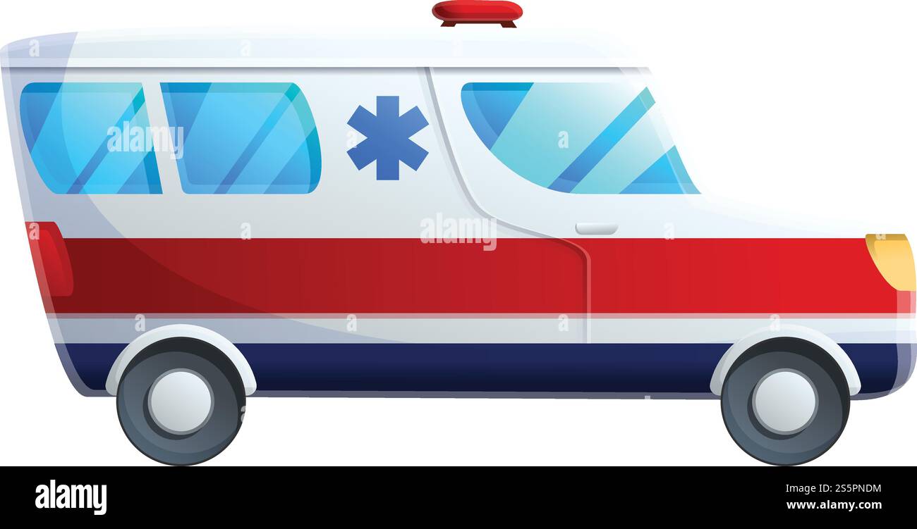 First aid ambulance car icon. Cartoon of first aid ambulance car vector ...