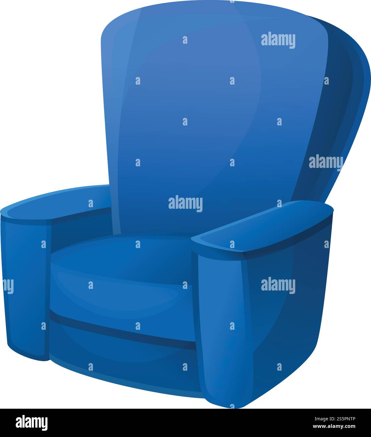 Blue armchair icon. Cartoon of blue armchair vector icon for web design ...