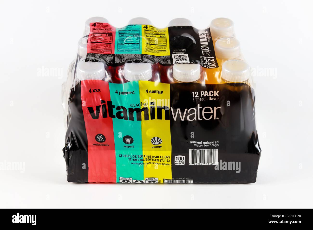Variety pack of nutrient enhanced water bottles for energy and ...