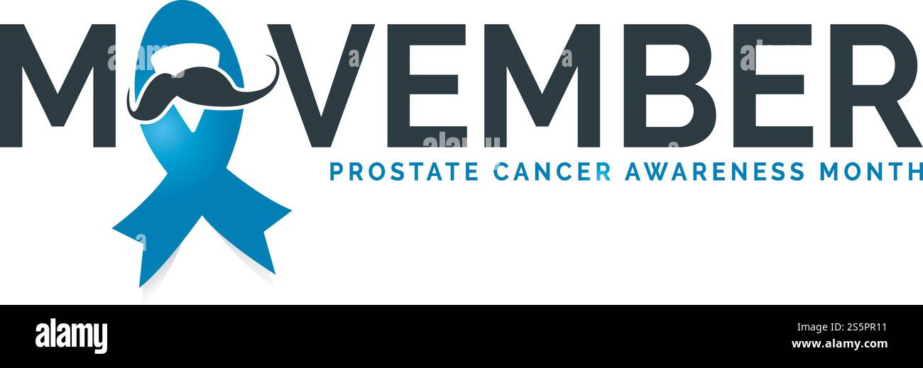 Design for Prostate cancer awareness month in November. Word movember ...