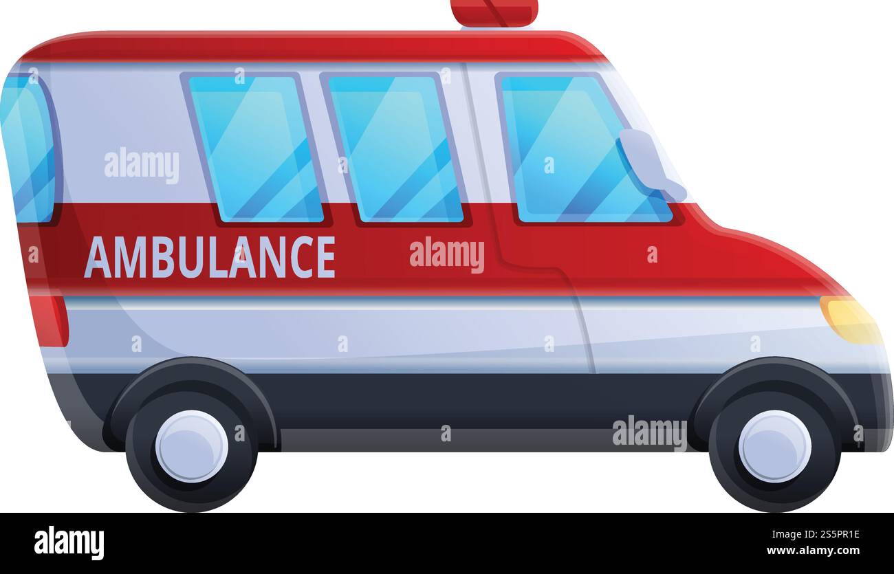 Ambulance vehicle icon. Cartoon of ambulance vehicle vector icon for ...