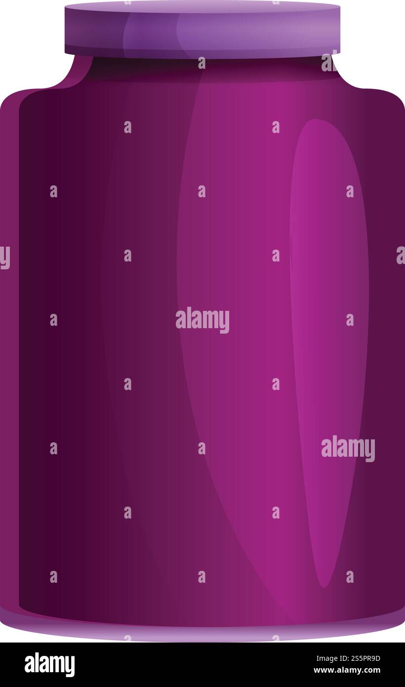 Berry jam jar icon. Cartoon of berry jam jar vector icon for web design ...